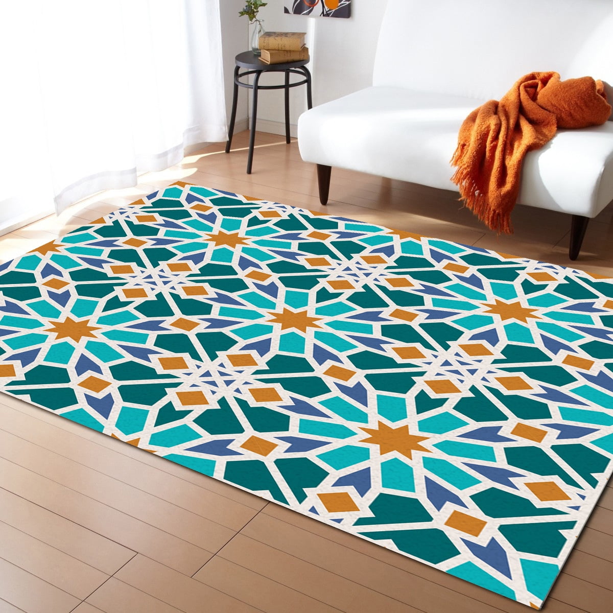 Purple Mosaic Brick Texture Material Living Room Floor Mat Children's ...