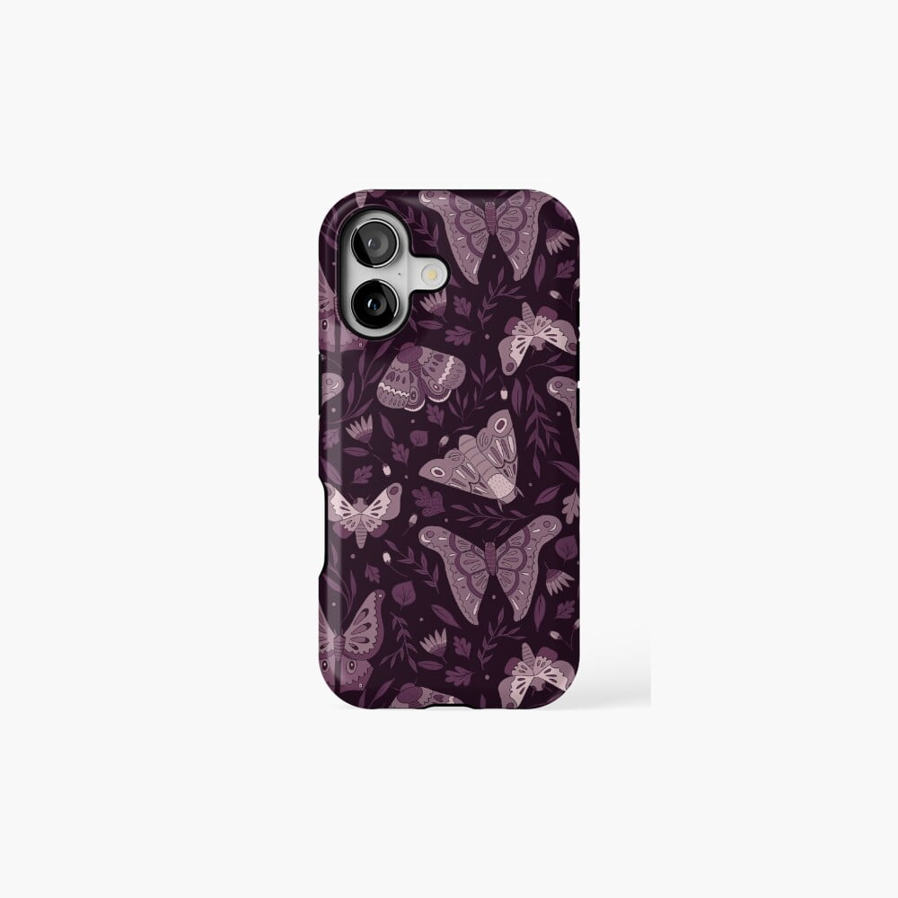 Purple Moths Gothic Pastel Pattern Art Universal Phone Case for iPhone ...