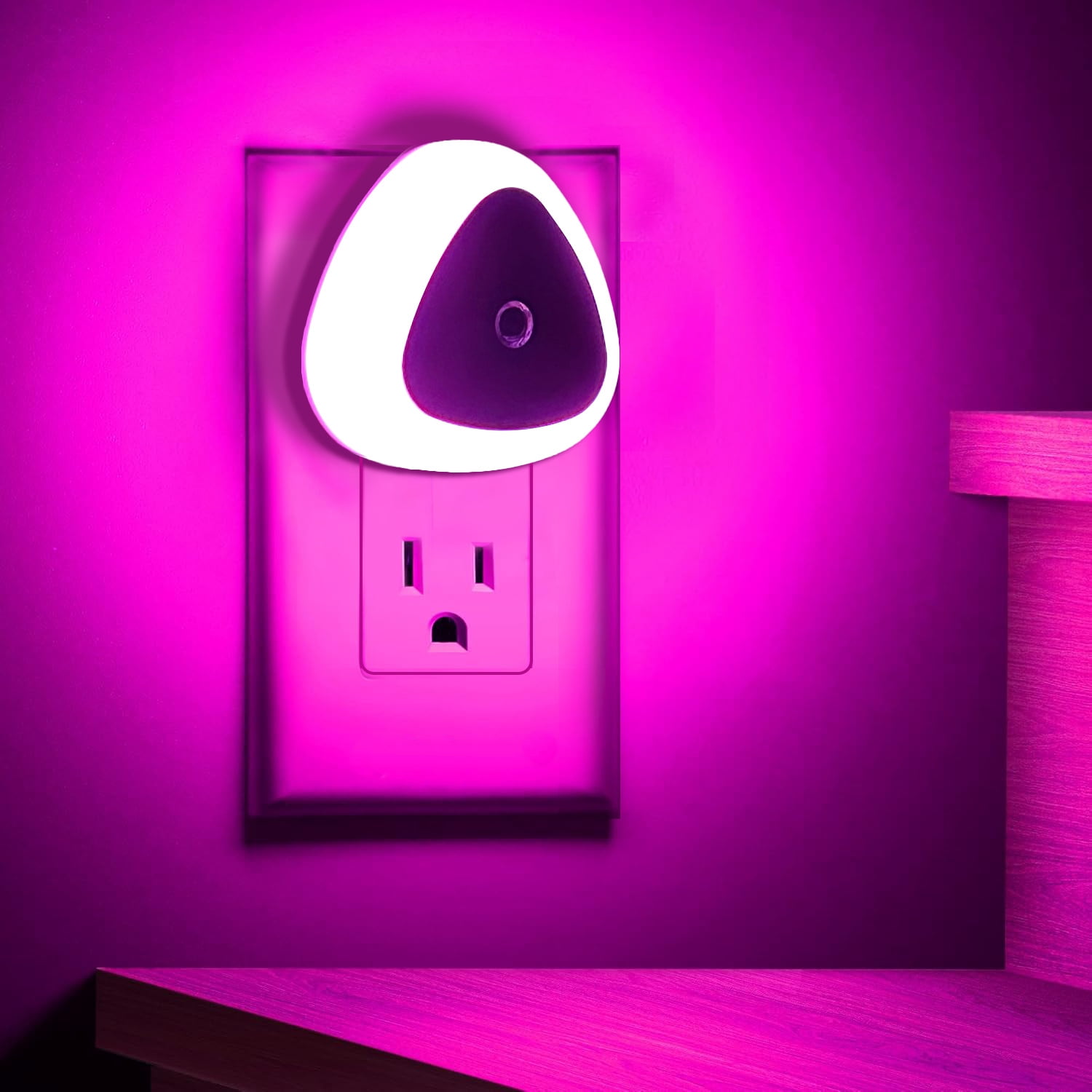 Purple Night Light, Night Lights Plug into Wall, Nightlight with Light ...