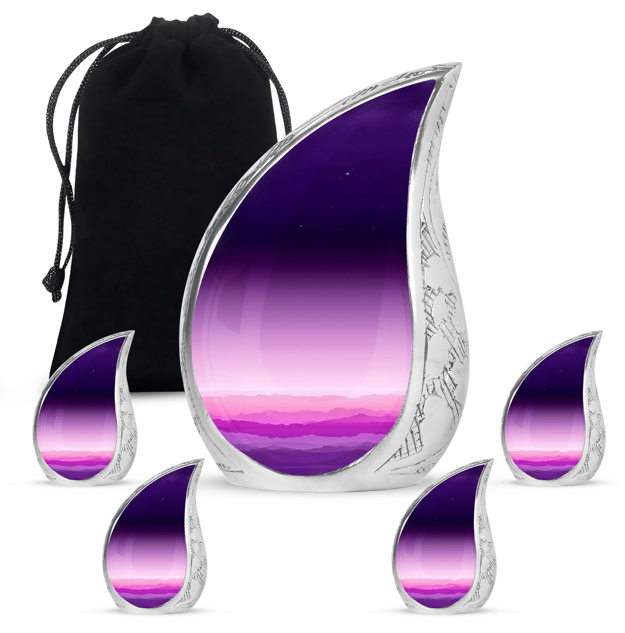 Purple Night Sky Large Urns For Human Ashes Adult Father - Miniature ...