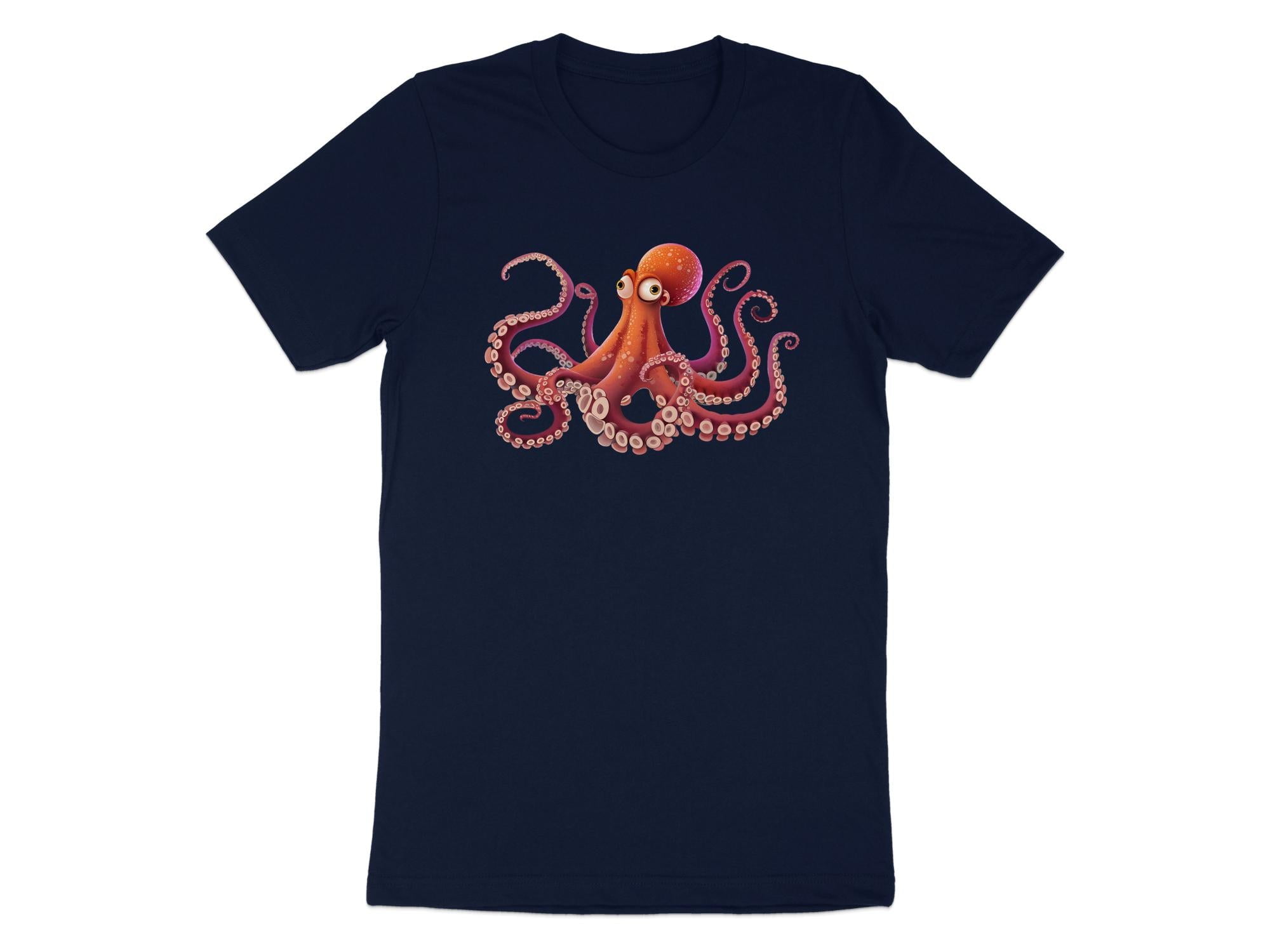 Purple Ocean Octopus Fish Sea Creature Animal Graphic Gift T-Shirt ...
