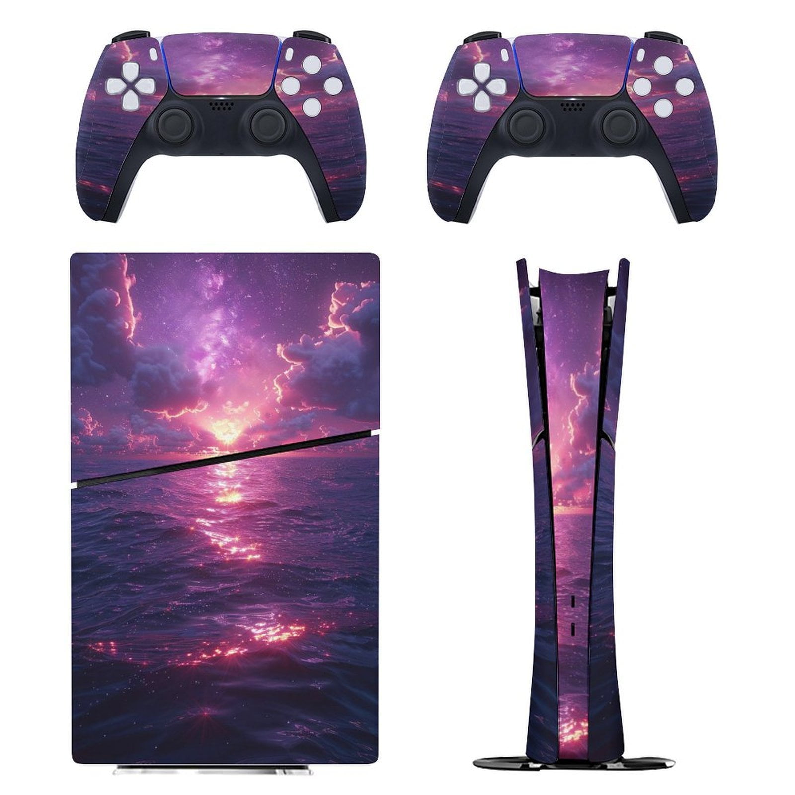 Purple, Ocean PS5/PS5 Slim Digital Disc Skin Sticker For Console And ...