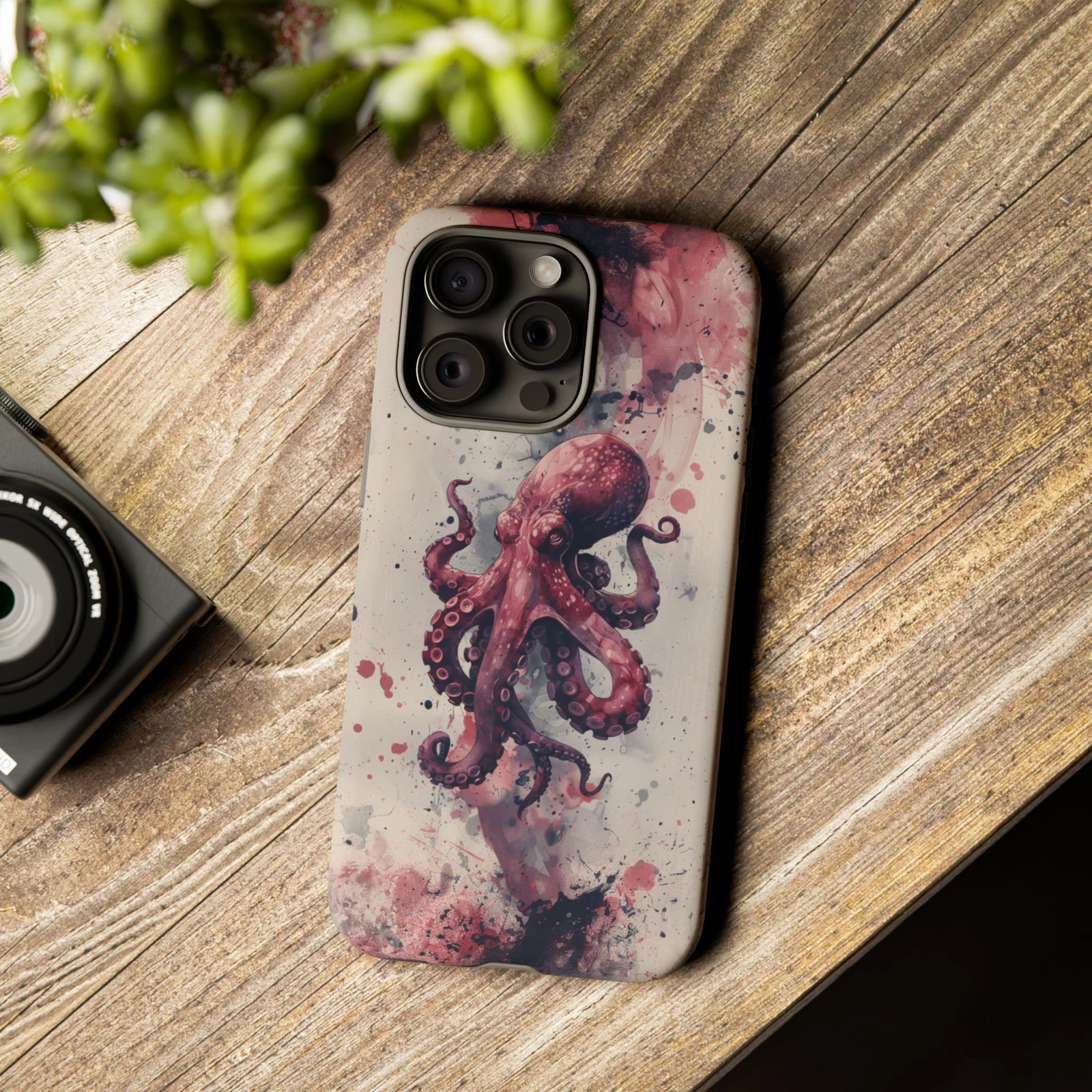 Purple Octopus Cephalopod Underwater Phone Case for iPhone 11 to 16 Pro ...