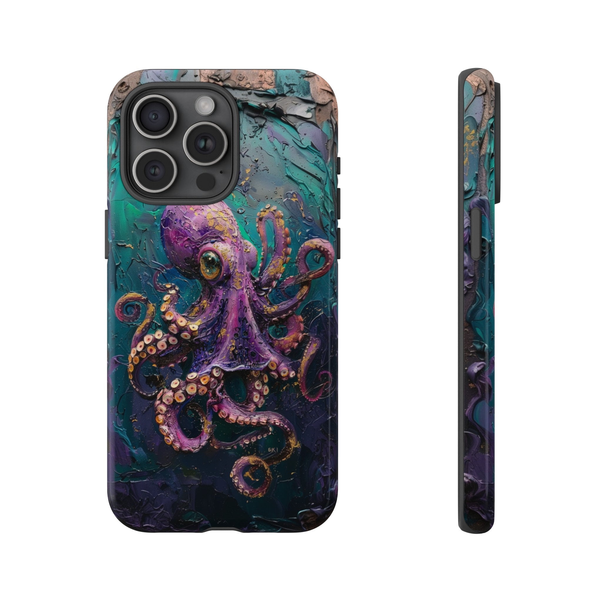 Purple Octopus Pastel Cephalopod Art Phone Case with iPhone 17 to 11 ...