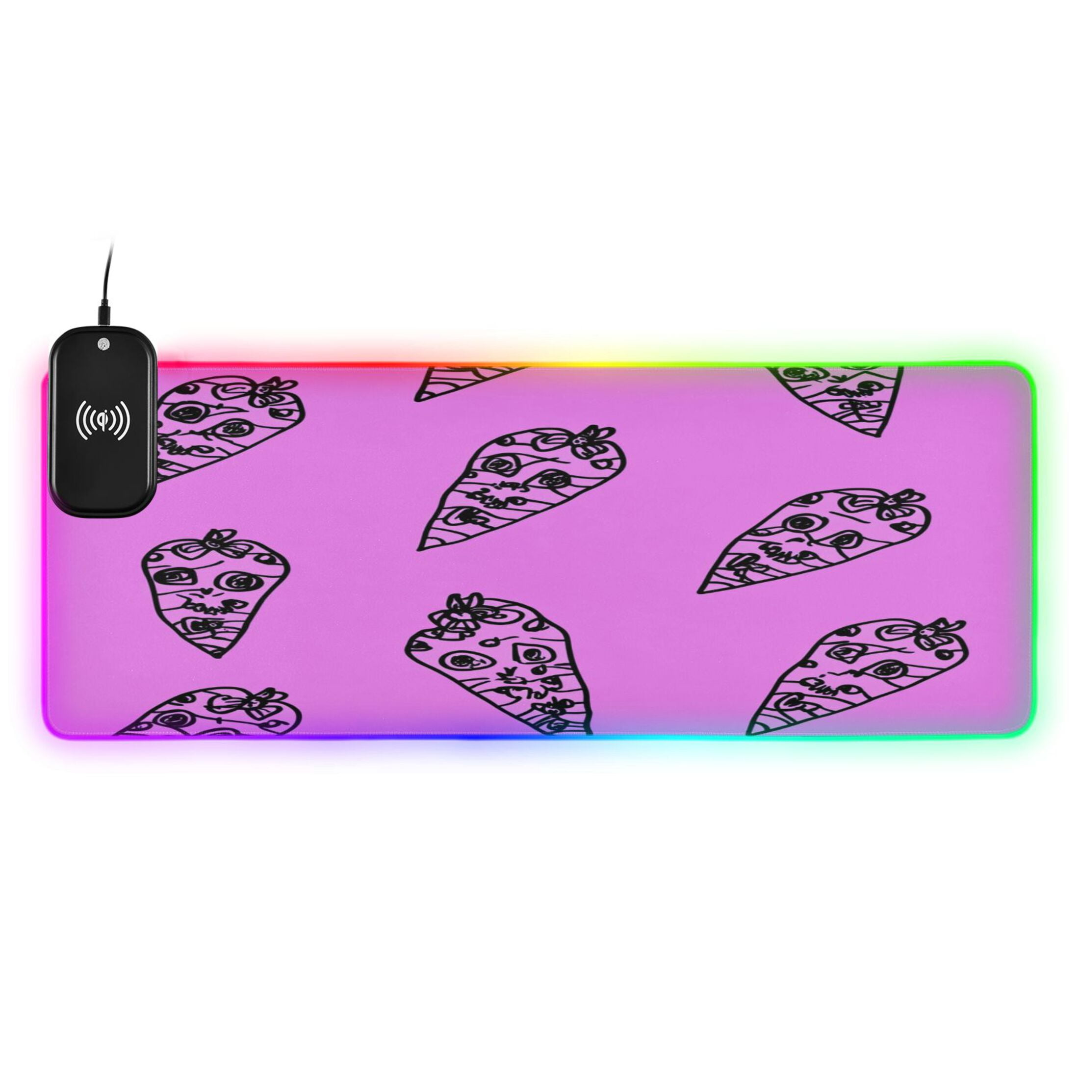 Purple Odd Carrot Large RGB Gaming Mouse Pad with Fast Wireless ...