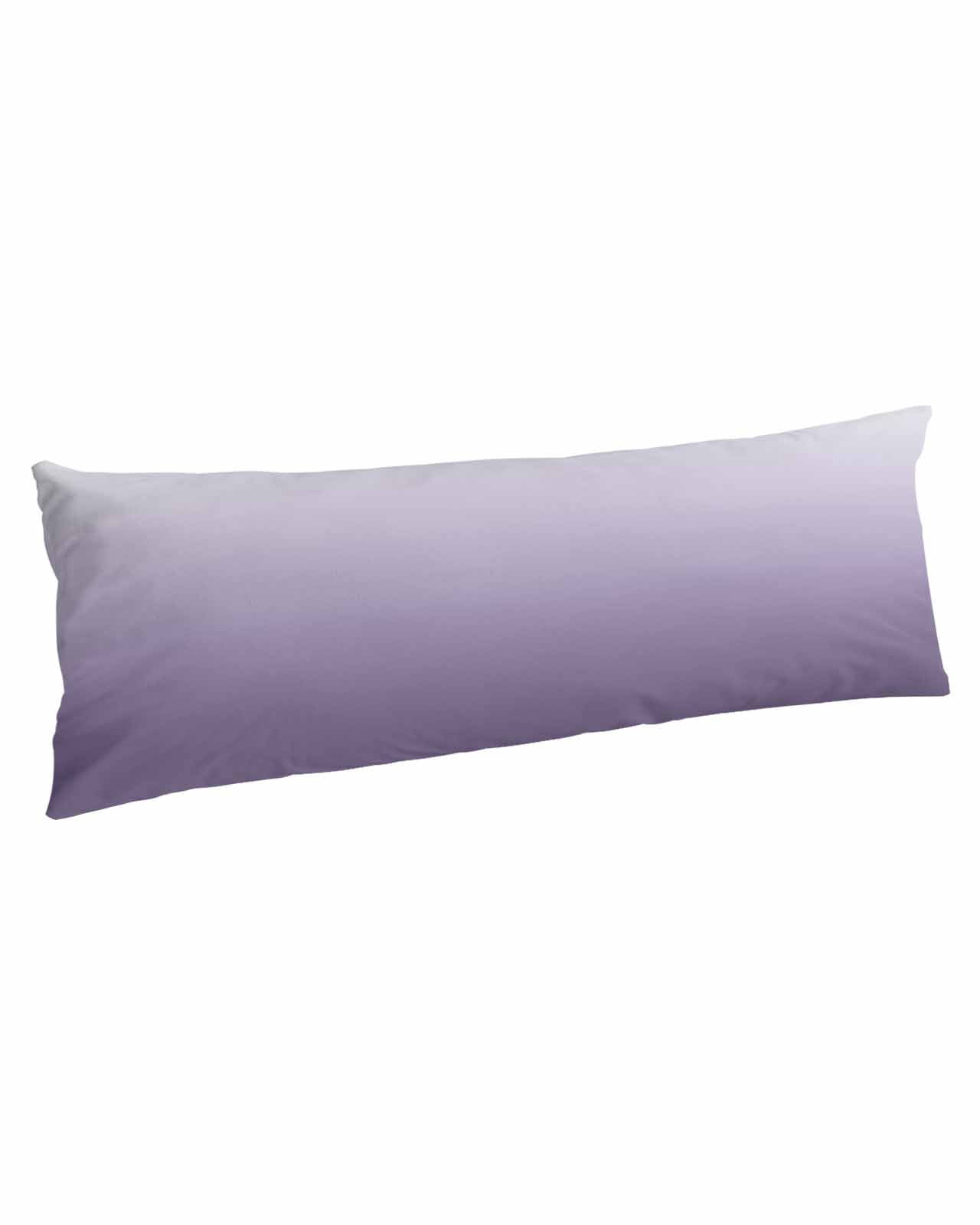 Purple Ombre Body Pillow Covers, White Gradient Modern Abstract Art ...