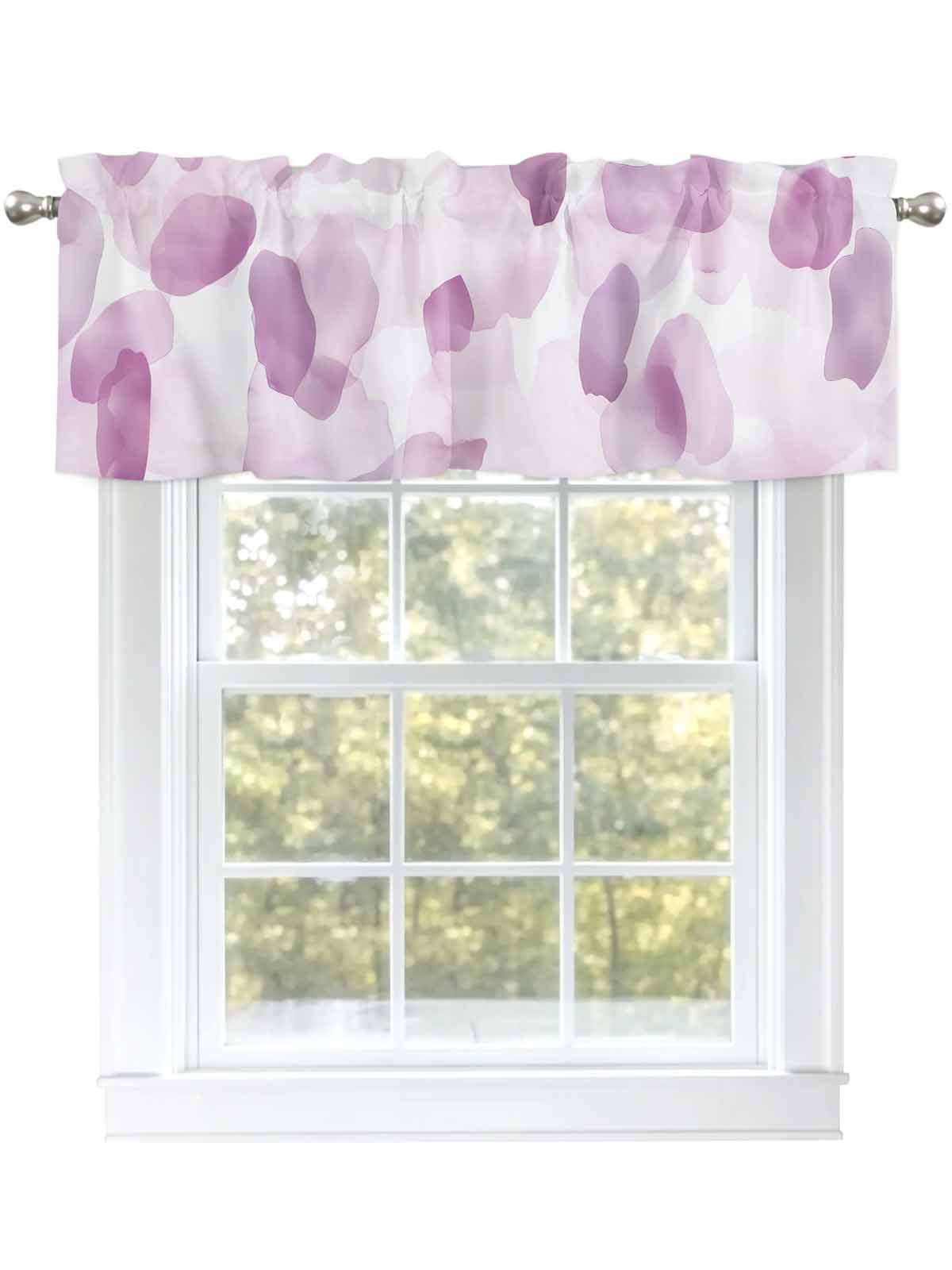 Purple Ombre Curtain Valances for Window, Farmhouse Window Valance ...