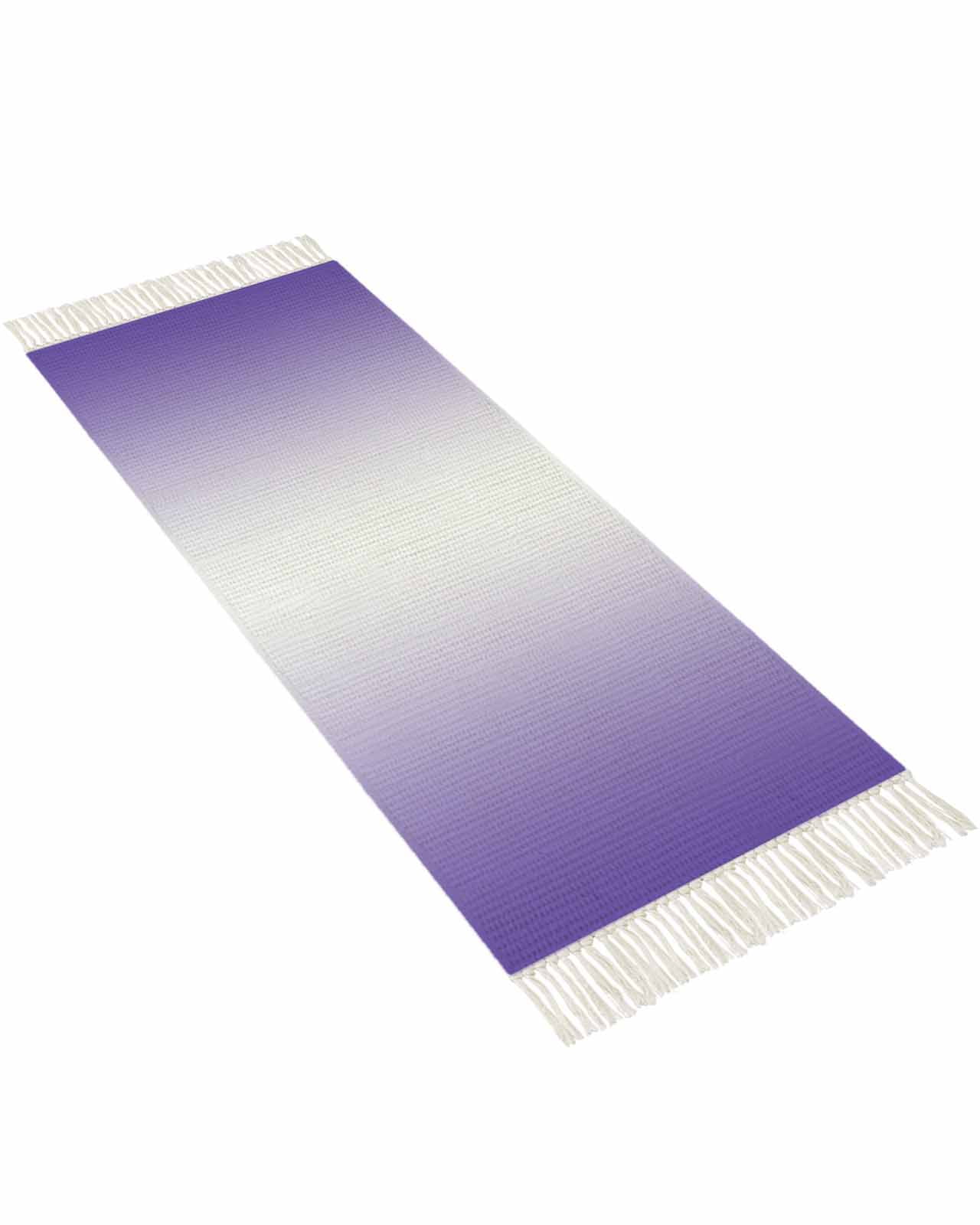 Purple Ombre Kitchen Runner Rug 2'x4', Washable Woven Cotton Area Rug ...