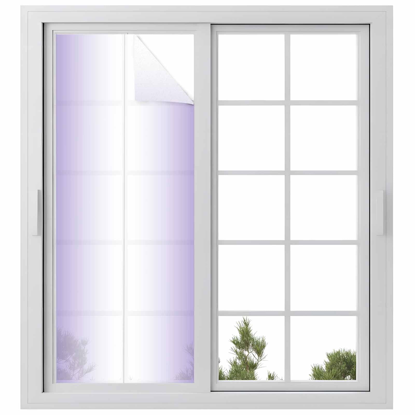 Purple Ombre Privacy Window Film, Decorative Frosted Glass Window Film ...