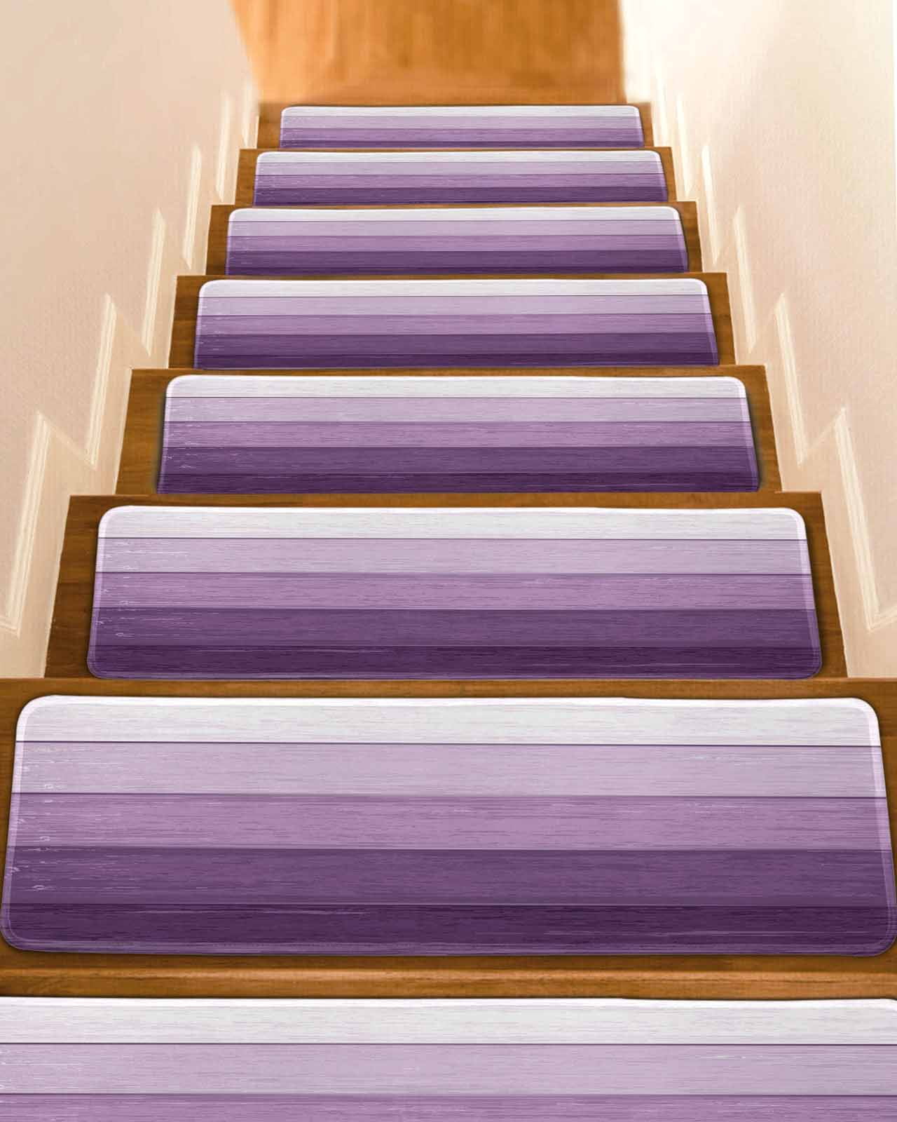 Purple Ombre Stair Treads for Wooden Steps Indoor Runner Rug Carpet ...