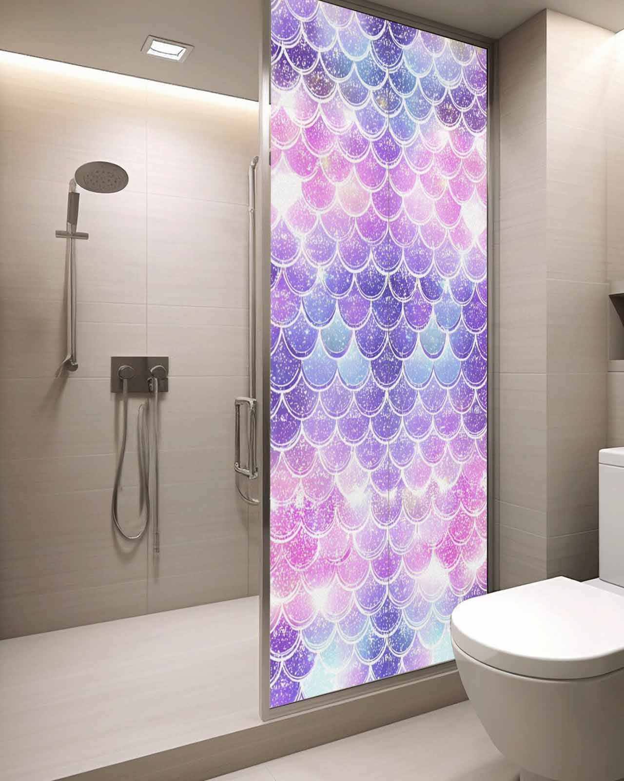Purple Ombre Window Privacy Film Stained Glass Window Film Decorative ...