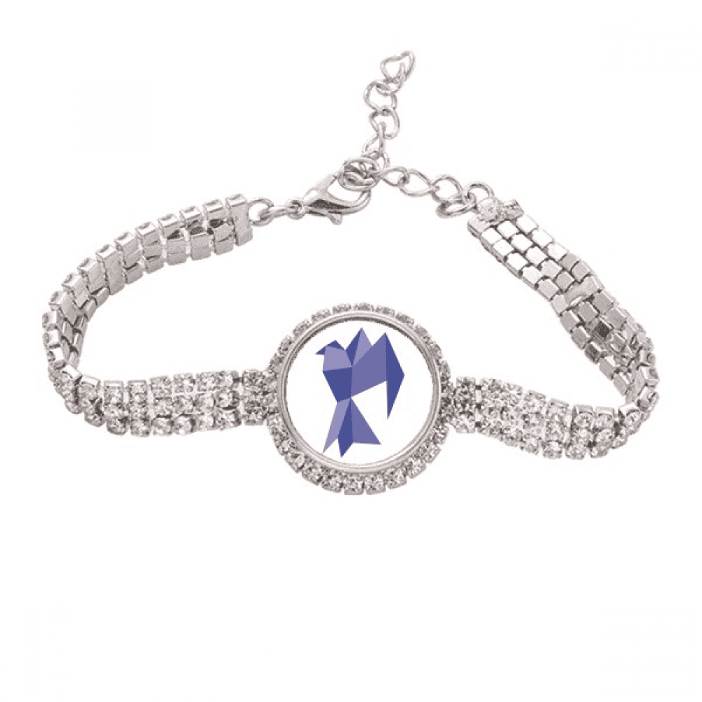 Purple Origa Pigeon Pattern Tennis Chain Anklet Bracelet Diamond ...