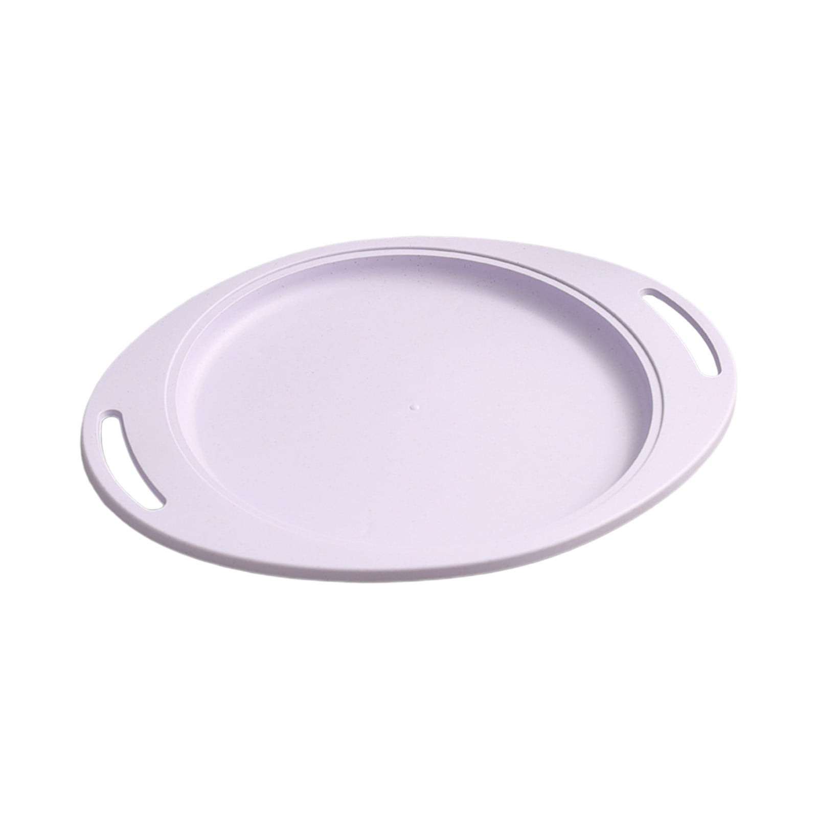 Purple Oval Shaped Plate With Handles Plastic Material Heat Resistant ...