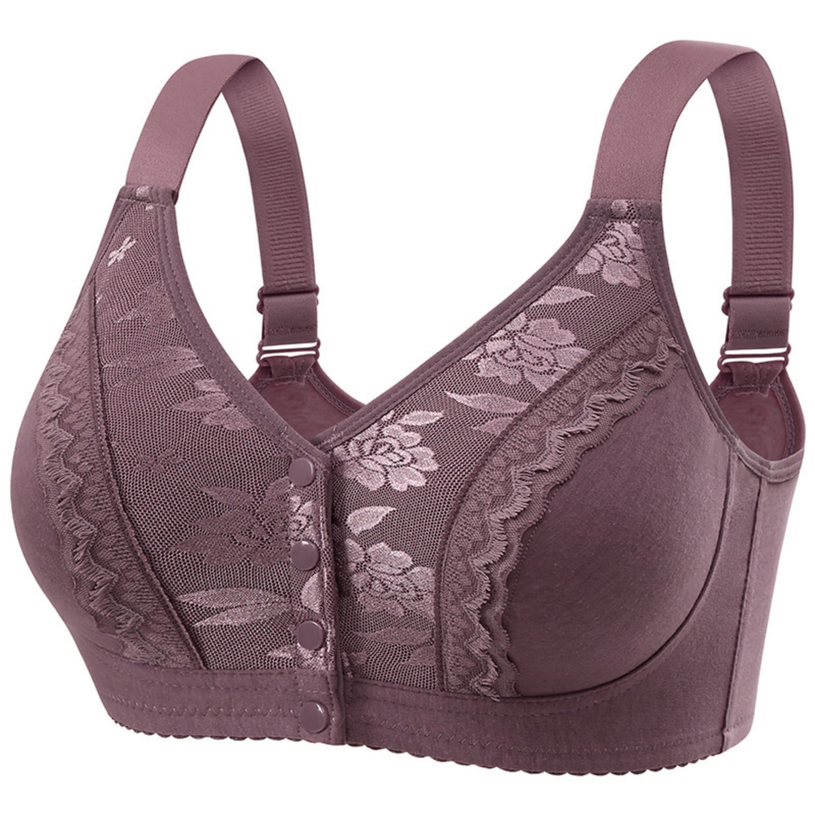 Purple Oversized Bralette for Ladies Spandex Casual Seamless Front ...