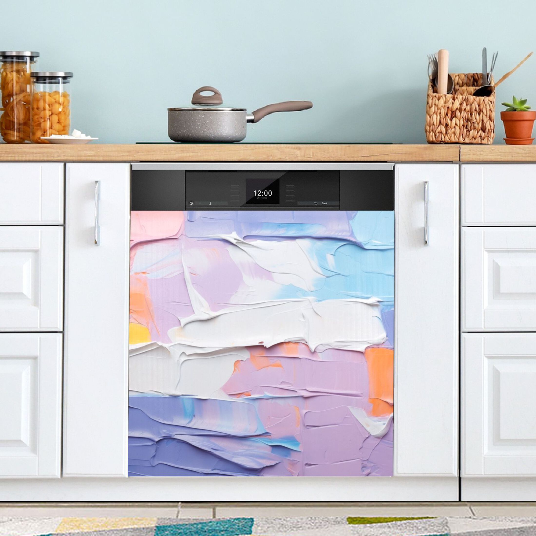 Purple Paint Magnetic Dishwasher Cover Magnet Refrigerator Dishwashers ...