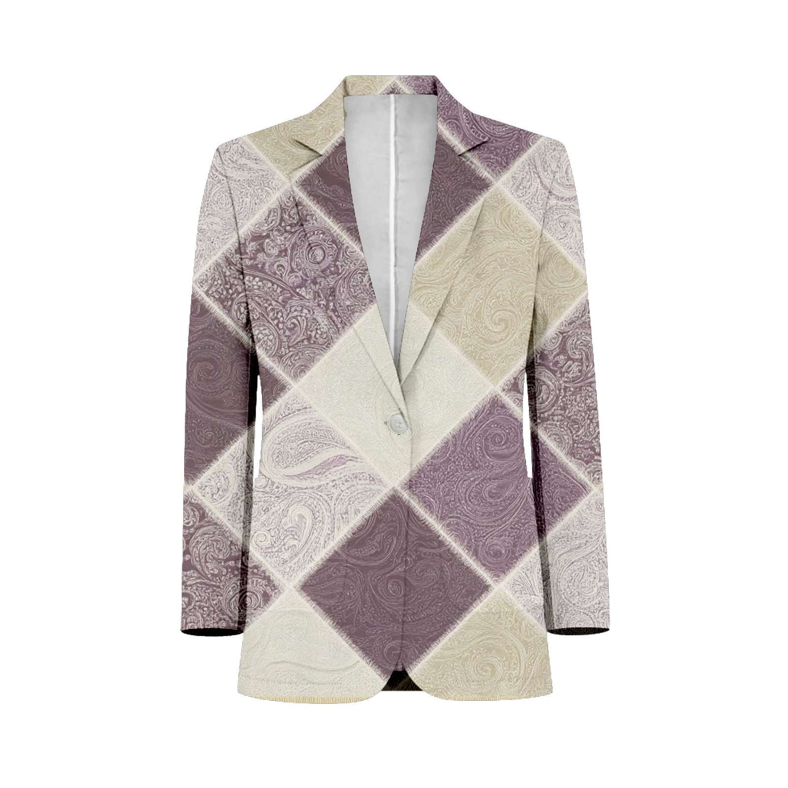 Purple Paisley Diamond Rug Customized Men's Suits full man Shawl Collar ...