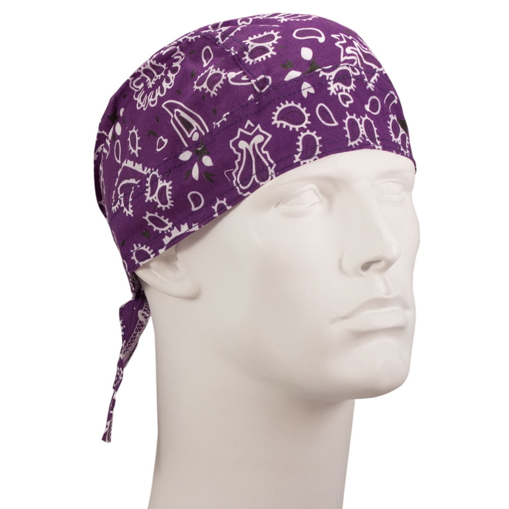Purple Paisley Doo Rag - Single Piece - Walmart.com