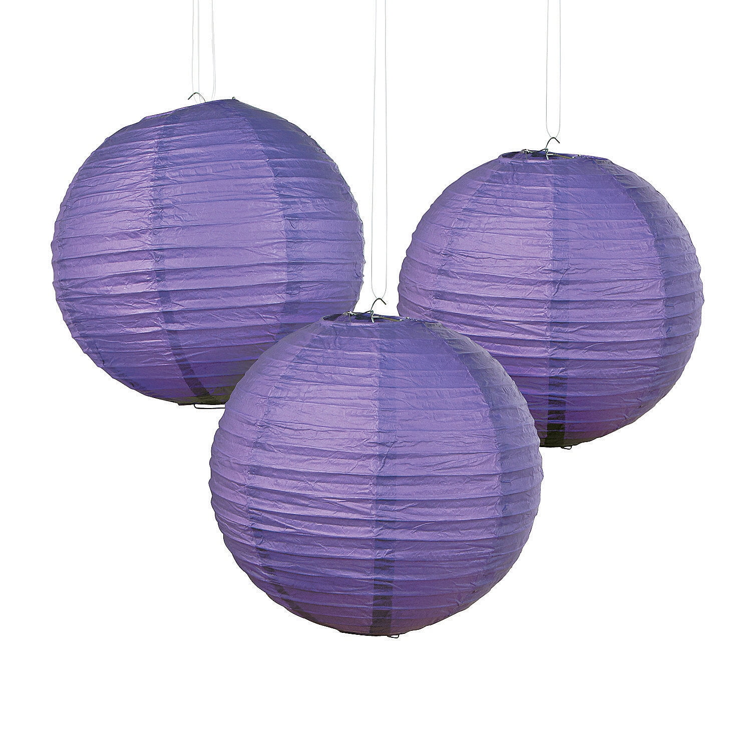 Purple Paper Lanterns - Party Decor - 6 Pieces - Walmart.com