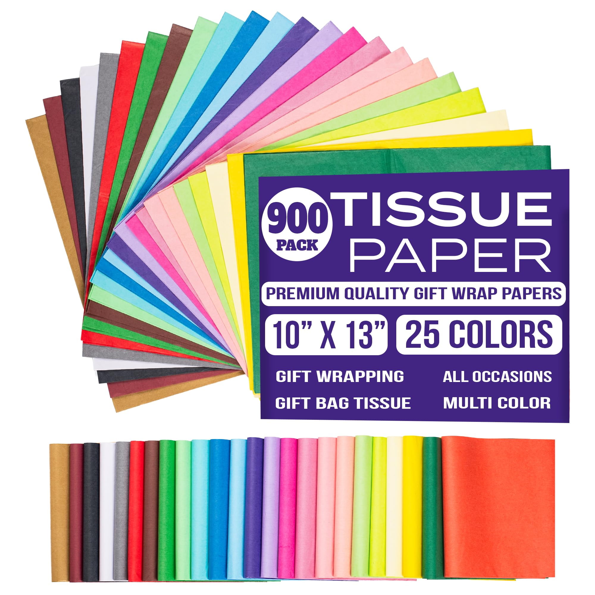 Purple Papers Multicolor Assorted Gift Tissue | 10x13 Inches Pack of ...
