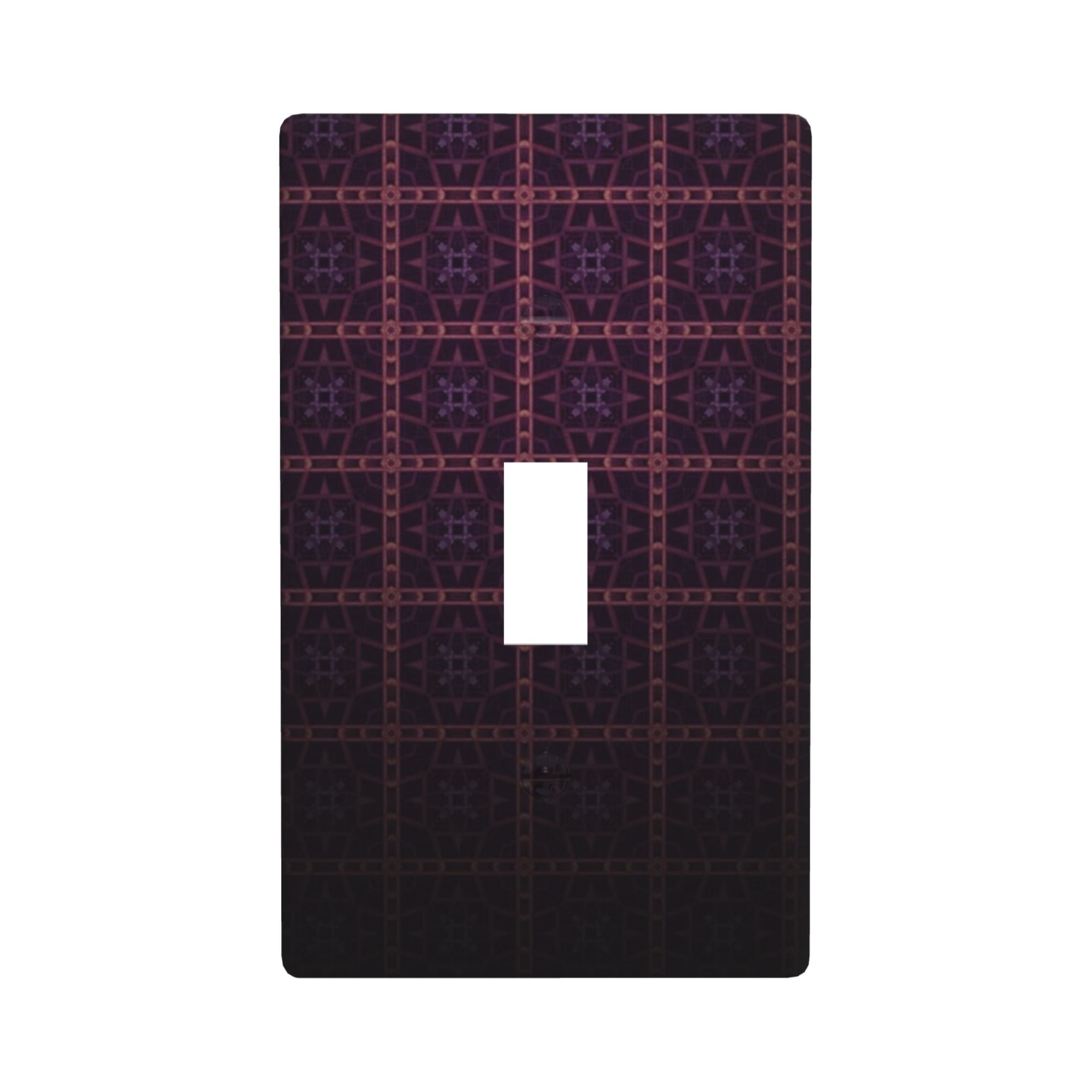 Purple-Pattern- Single Toggle Light Switch Plate Decorative Wall Plate ...