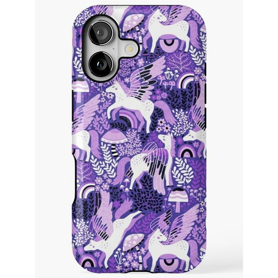 Purple Pegasus Paradise Art Phone Case for iPhone 11 12 13 14 15 16 17 ...