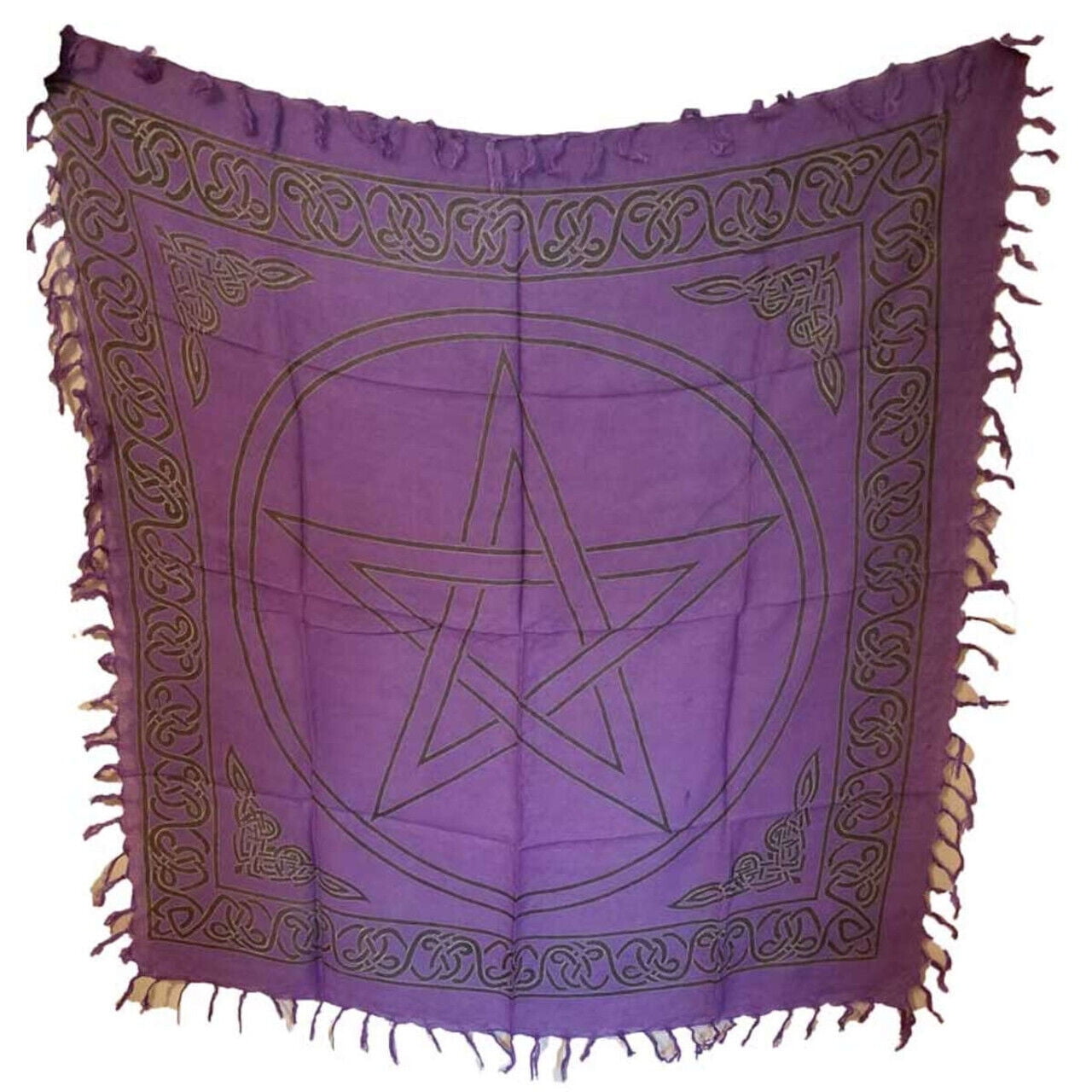 Purple Pentacle Altar Cloth: 36" x 36" Decorative Cloth with Celtic ...