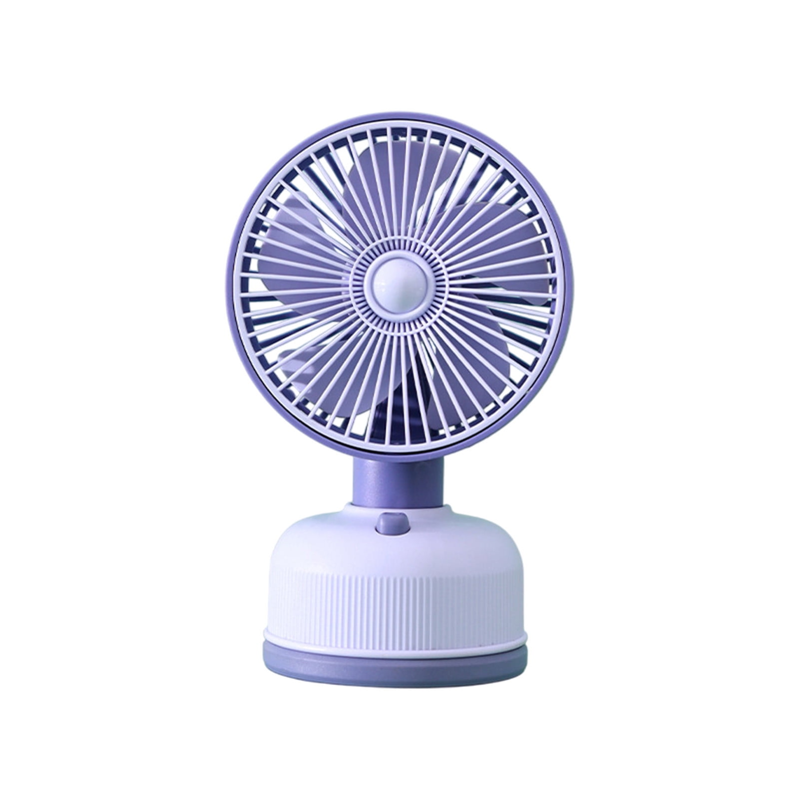 Purple Personal Table Fan Small Footprint Usb Rechargeable Multi Speed ...