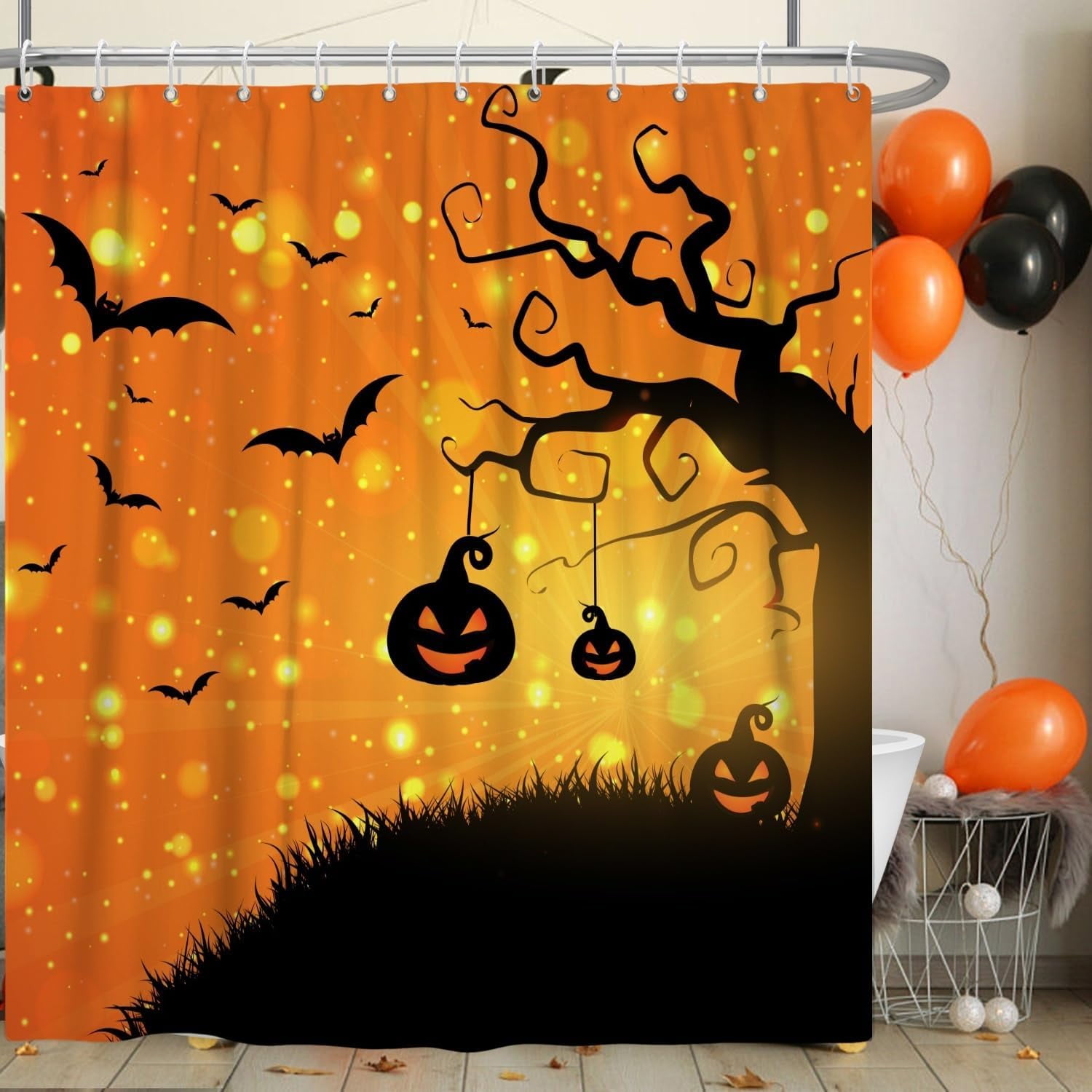 Purple Pink Beach Fabric Shower Curtain for Bathroom Decor Cute Cartoon ...