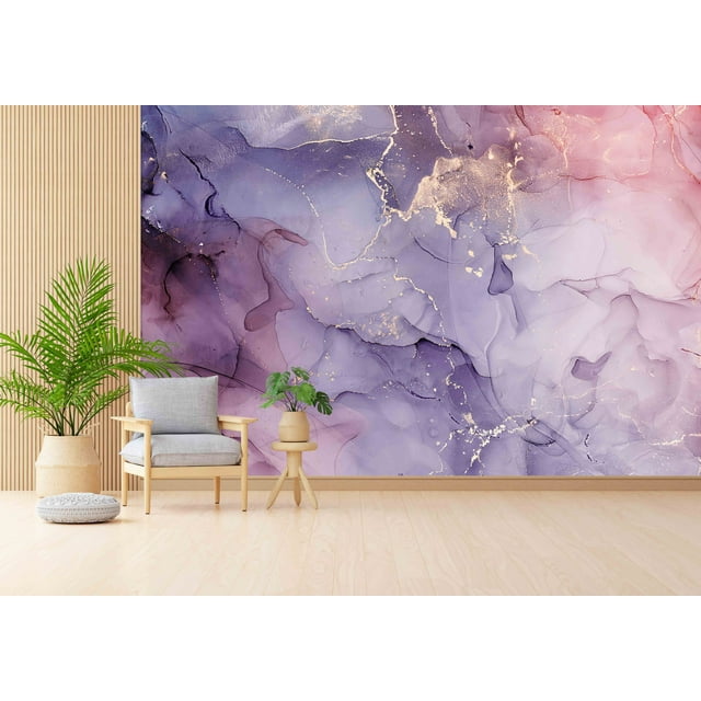 Purple And Pink Marble, Wallpaper Wall Art, 3d Wallpaper, Modern ...