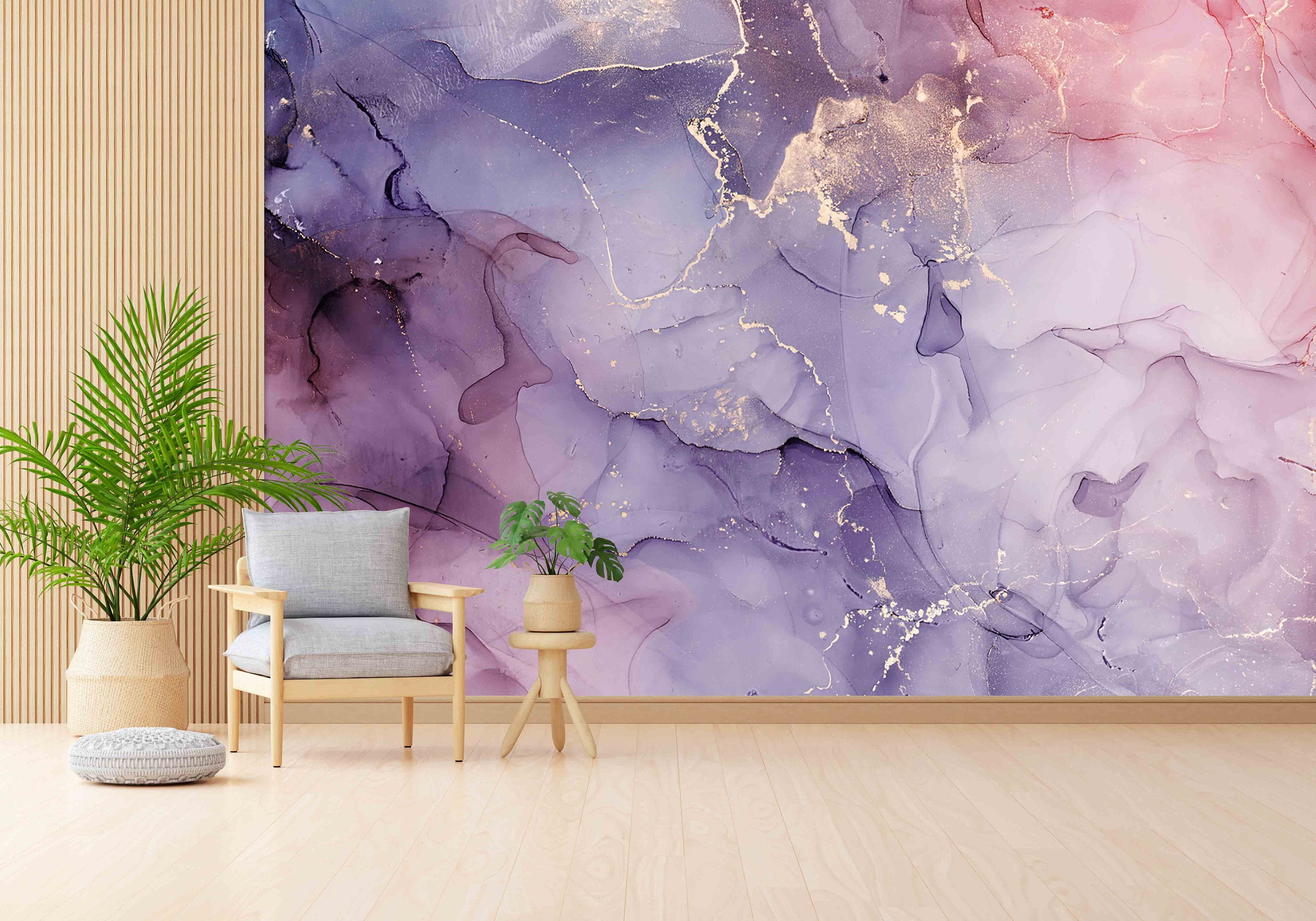 Purple And Pink Marble, Wallpaper Wall Art, 3d Wallpaper, Modern ...