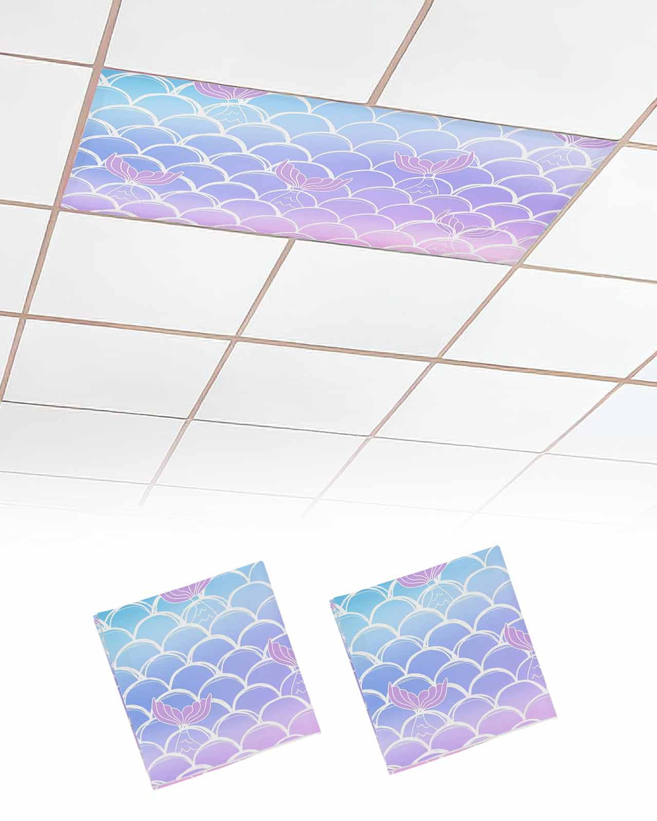 Purple Pink Scale Fluorescent Light Covers for Ceiling Lights 4x2 feet ...