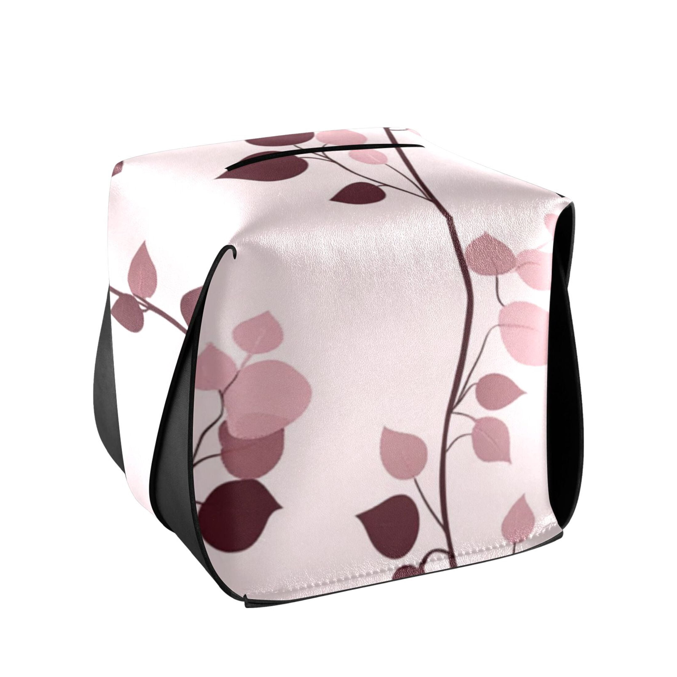 Purple Pink Vines Tissue Box Cover Leather Square Rectangle Tissue Box ...
