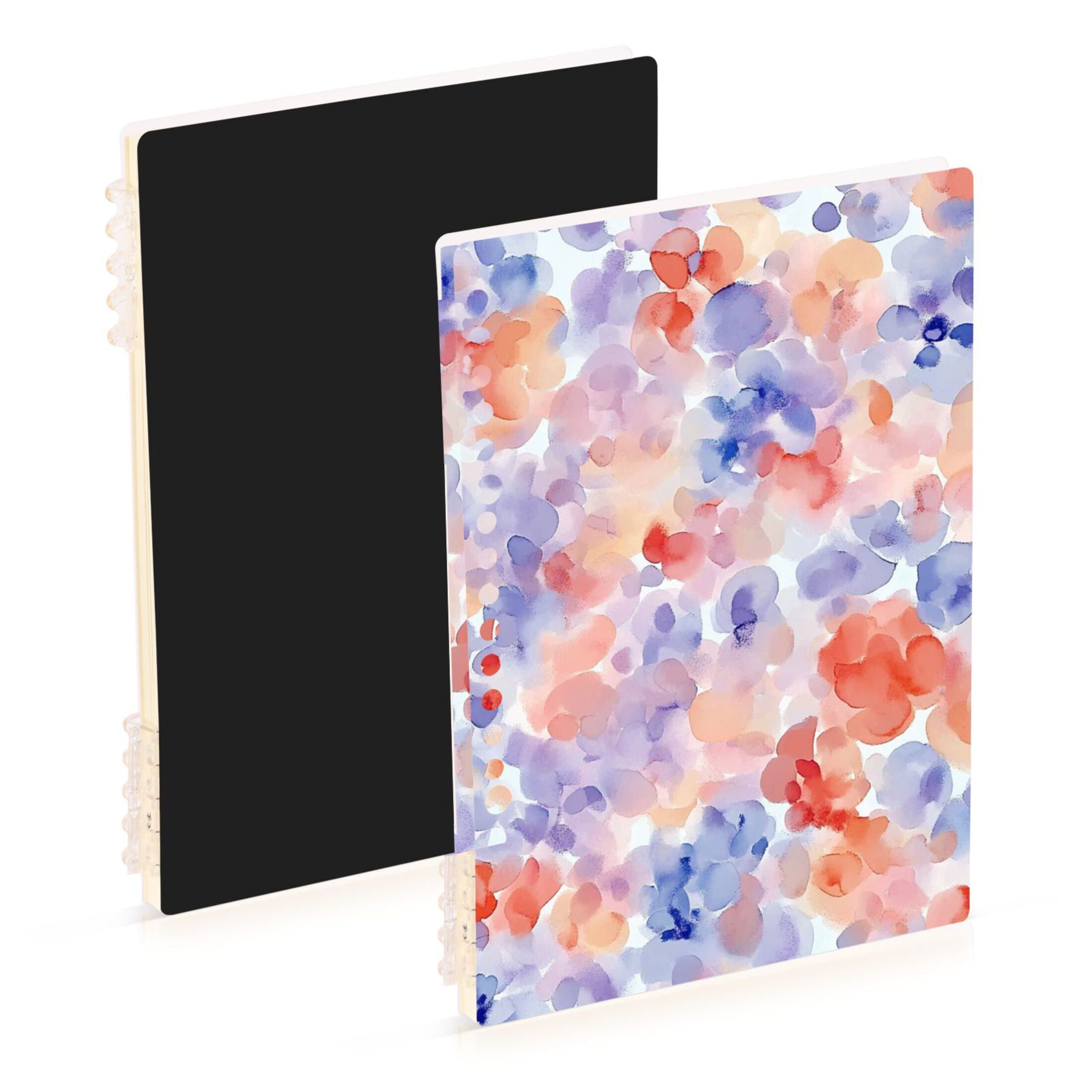 Purple Pink Watercolor Art Lined Spiral Journal Notebook 60 Pages A5 ...