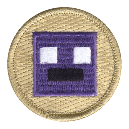 Purple Pixel Cube Monster Patrol Patch (Sew-on) - ClassB - Walmart.com