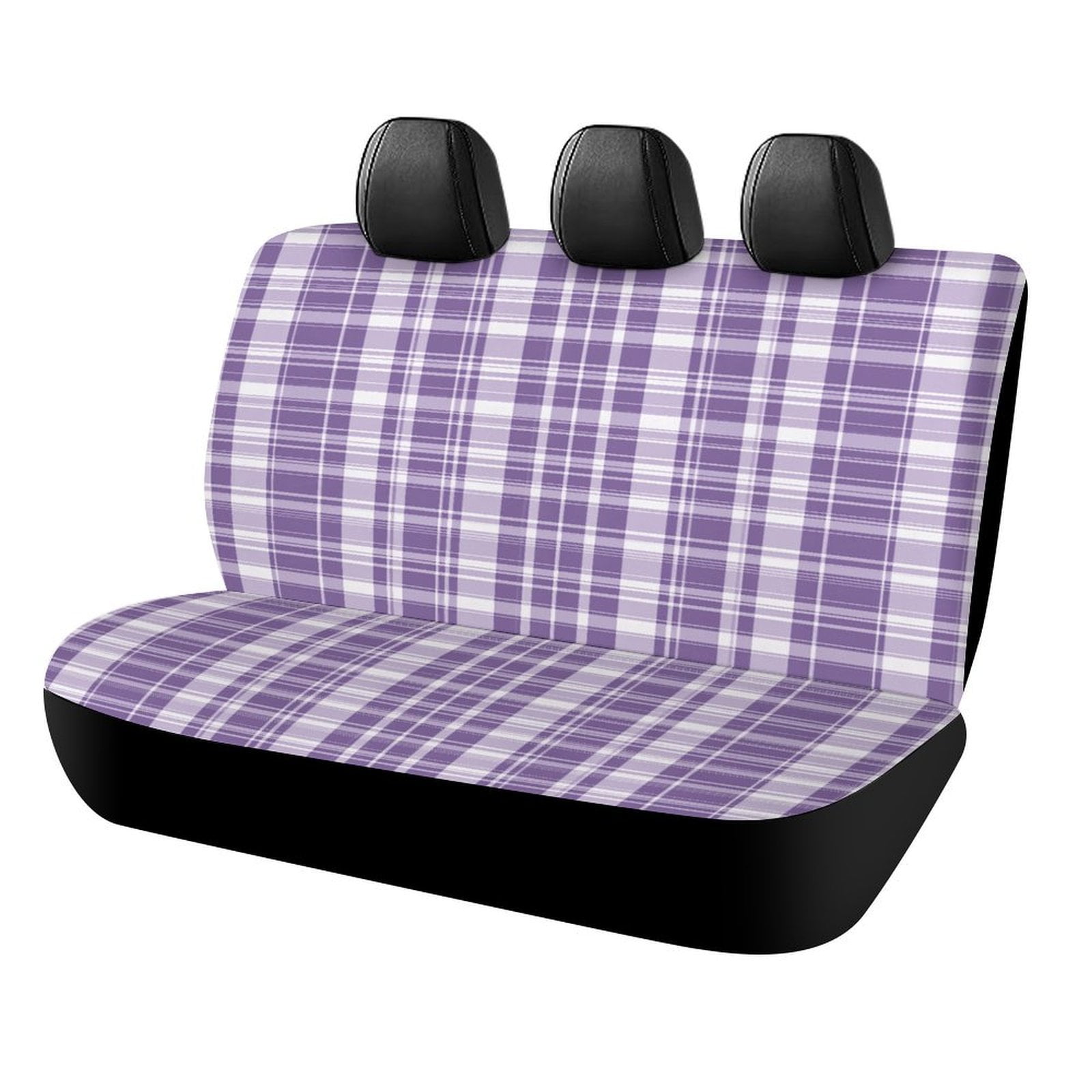 Purple Plaid Pattern Fabric Texture(1) Car Rear Seat Covers,Bench Back ...