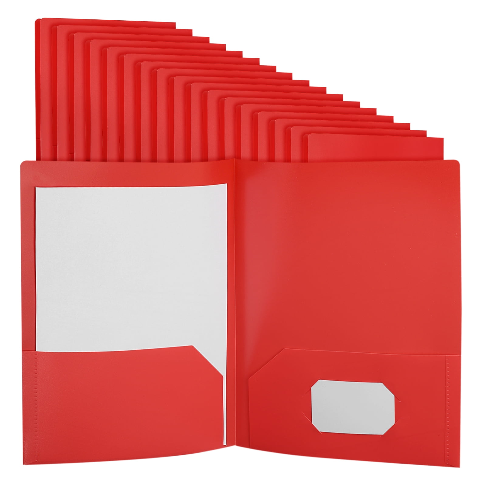 Purple Plastic Folders with Pockets, 50 Pack Plastic Pocket Folders Two ...