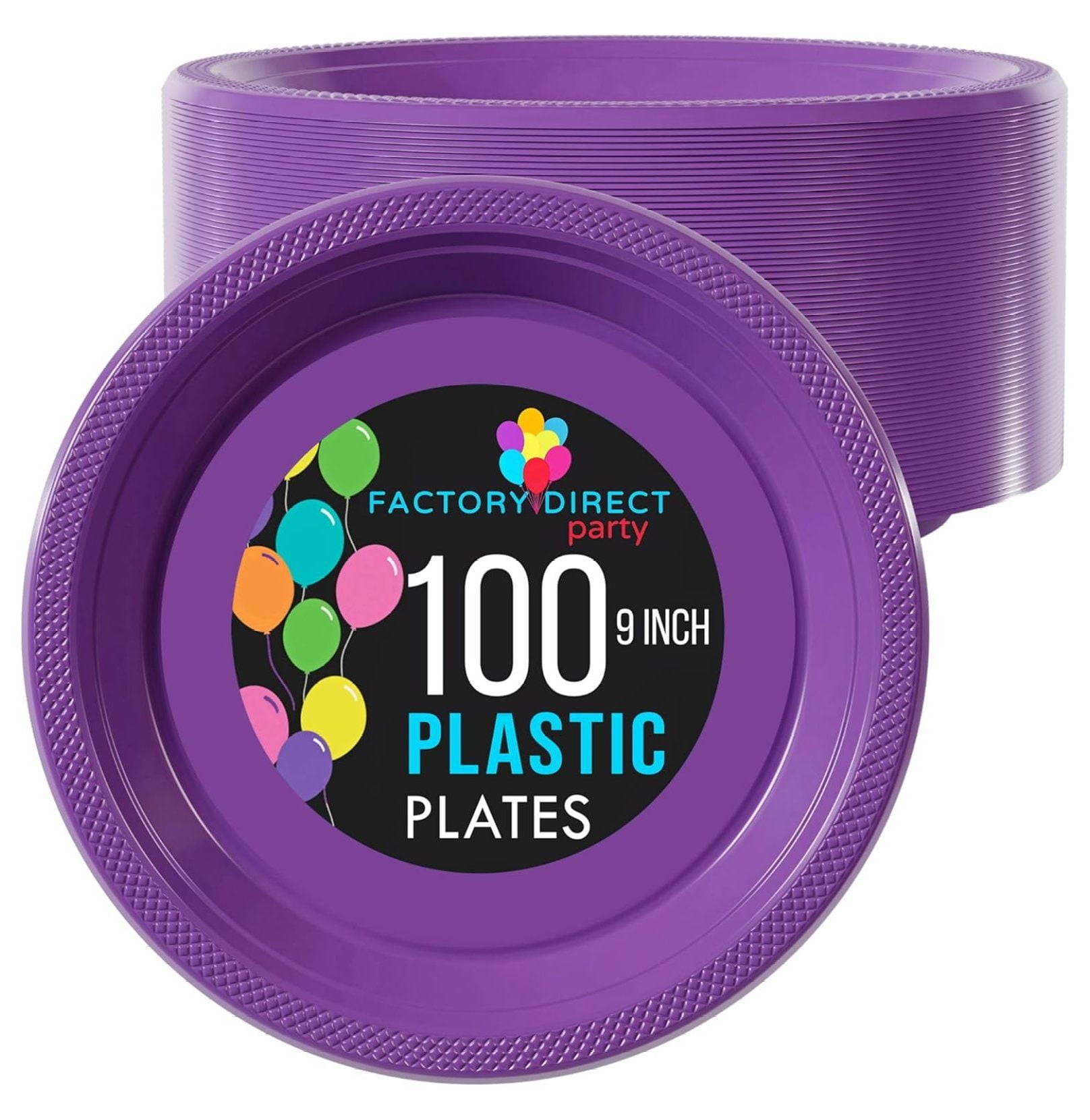 Purple Plastic Plates For Party 9" Purple Disposable Plates For Party ...