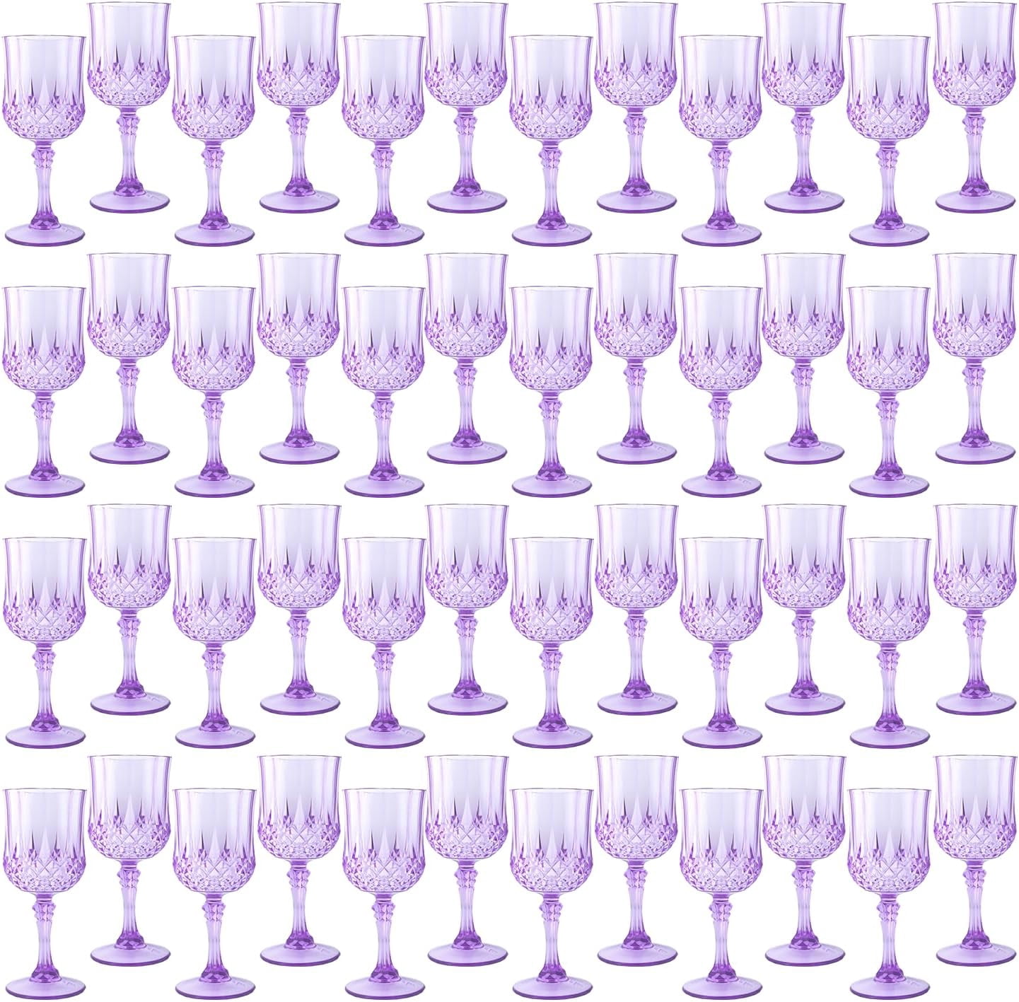 Purple Plastic Wine Glasses，Plastic Goblets Vintage Style Cordial ...