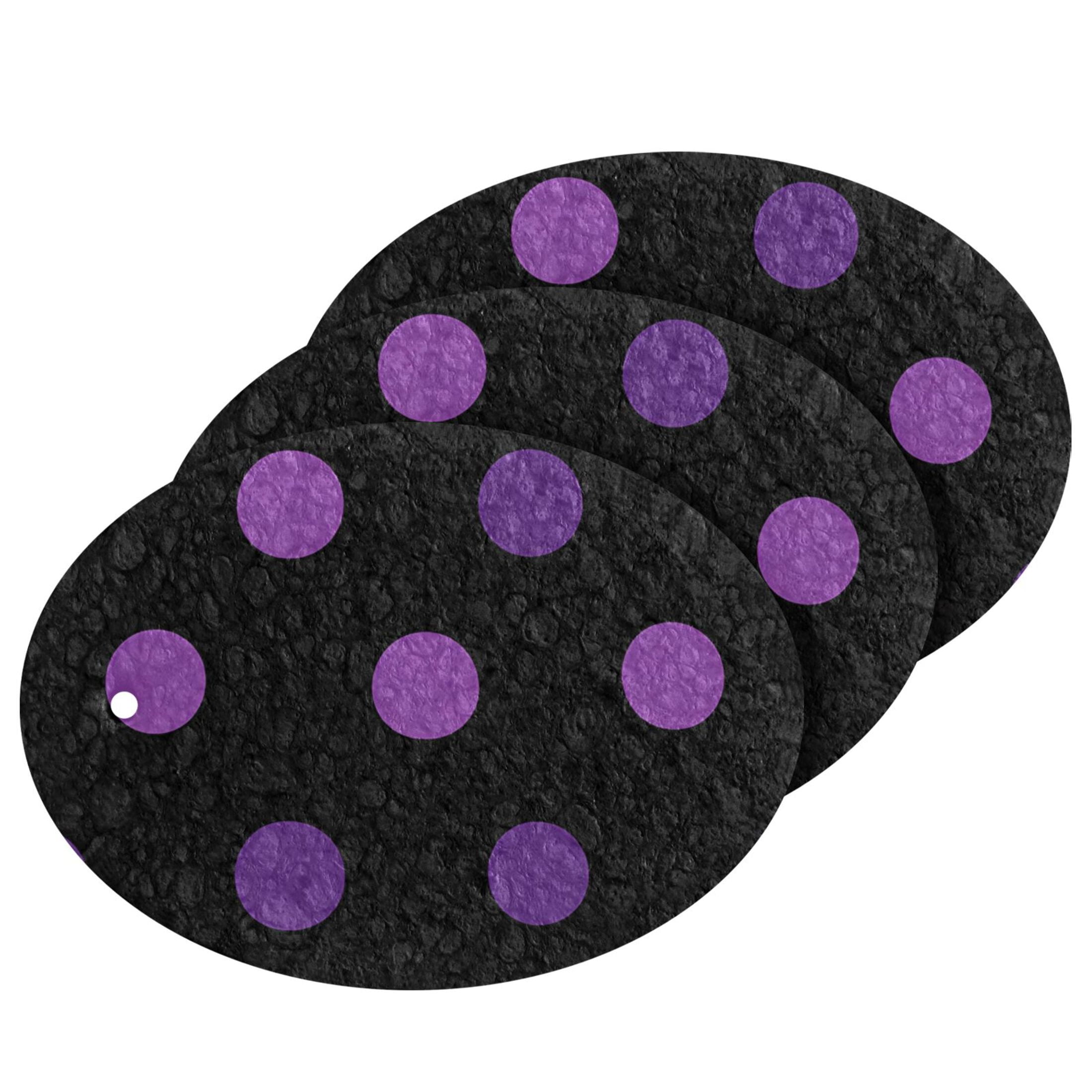 Purple Polka Dot 3 Dish Sponges Bulk Delicate Clean Non Scratch ...
