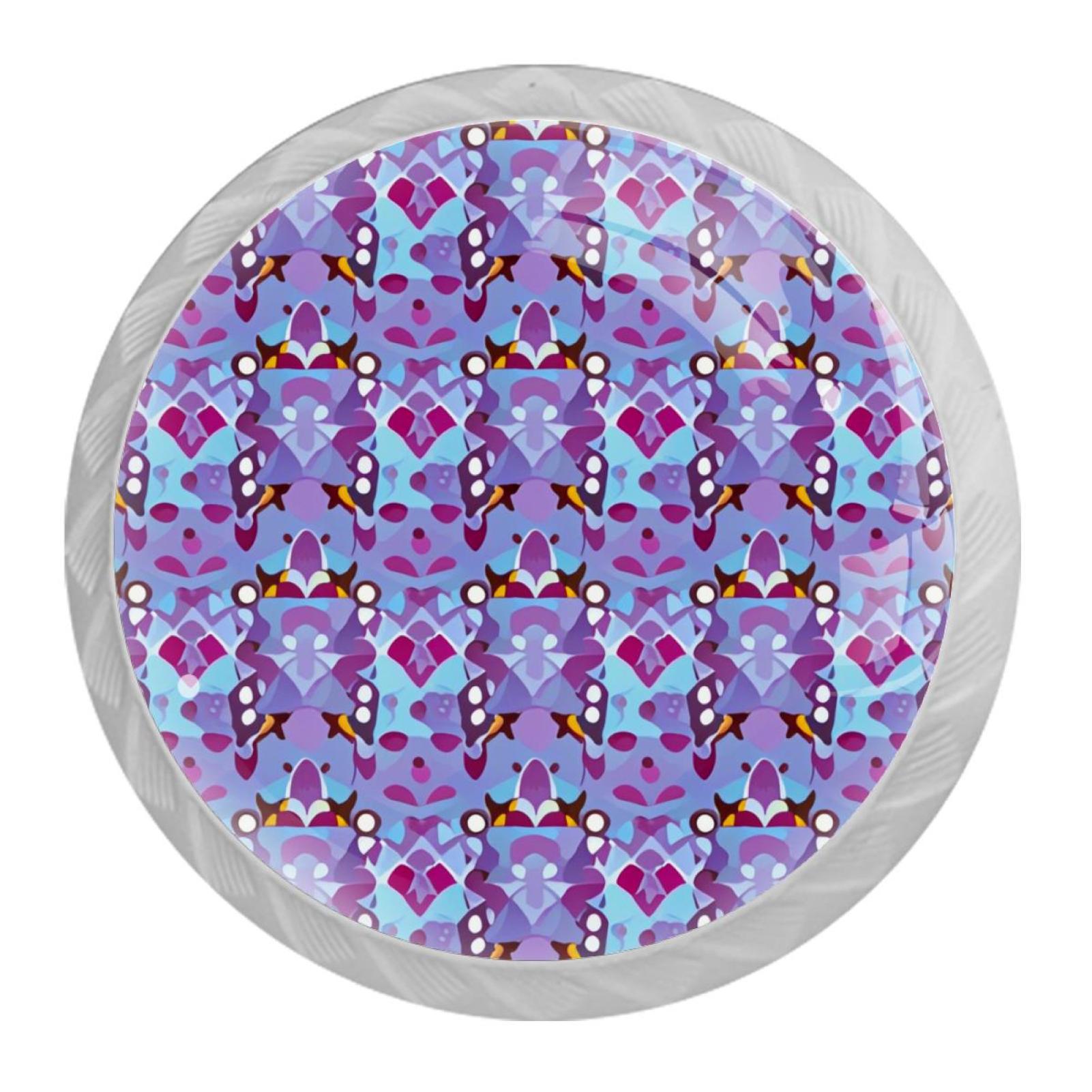 Purple Polka Dot Custom Drawer Knobs - Transparent Cabinet Knobs ABS ...