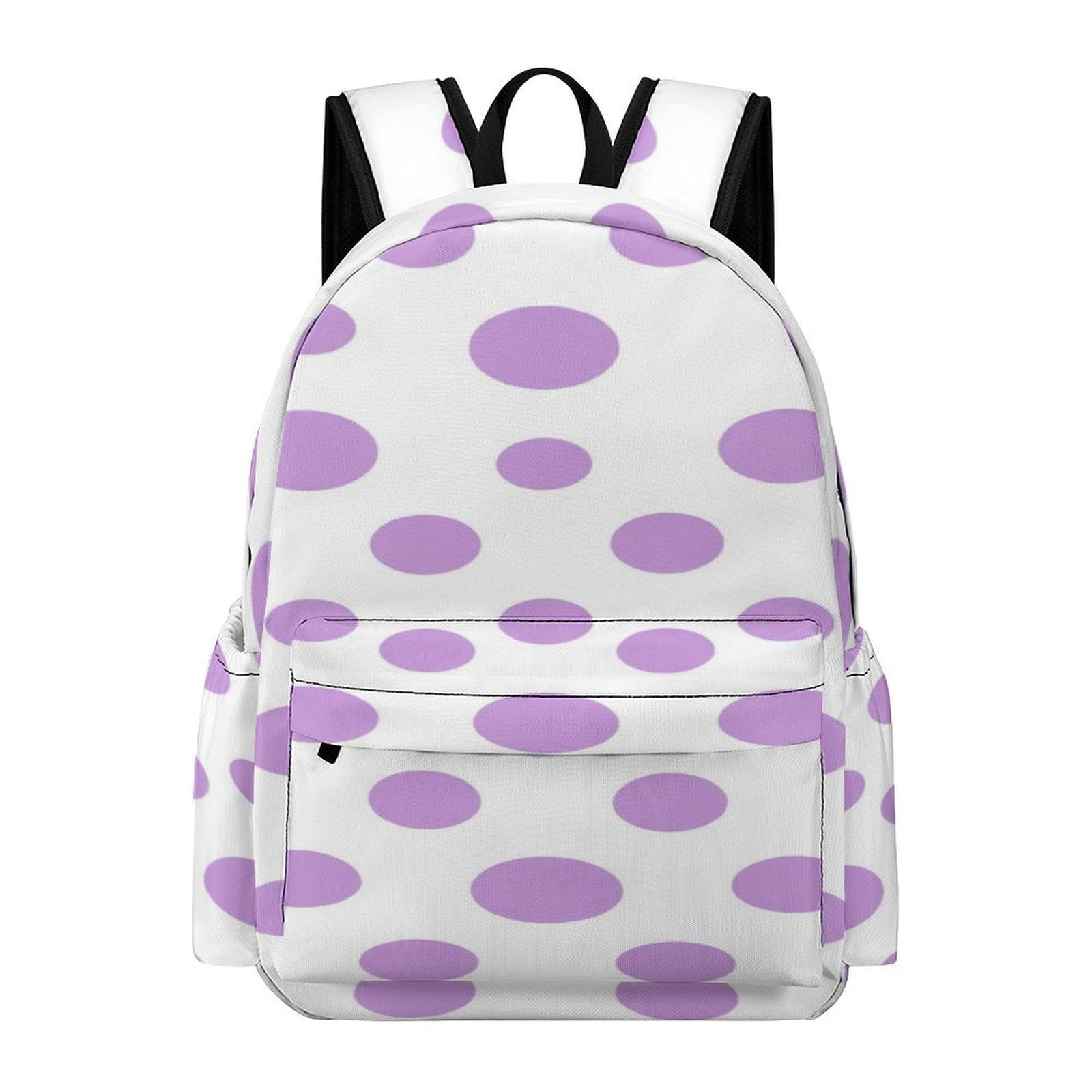 Purple Polka Dot Pattern Backpack Teenagers Student School Bags Laptop ...