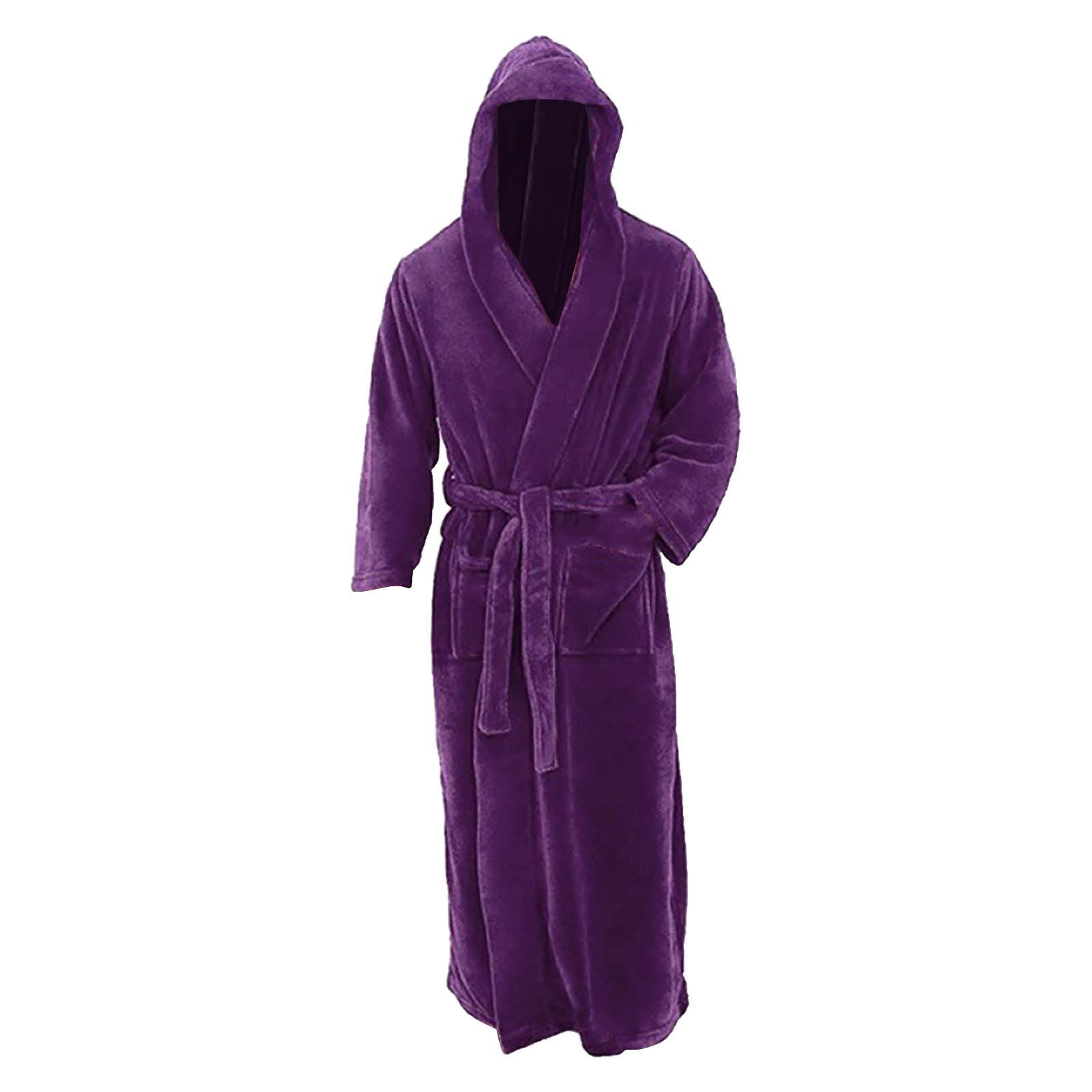 Purple Polyester Sleepwear Hooded Neck Big & Tall Men's Pajama & Sets ...