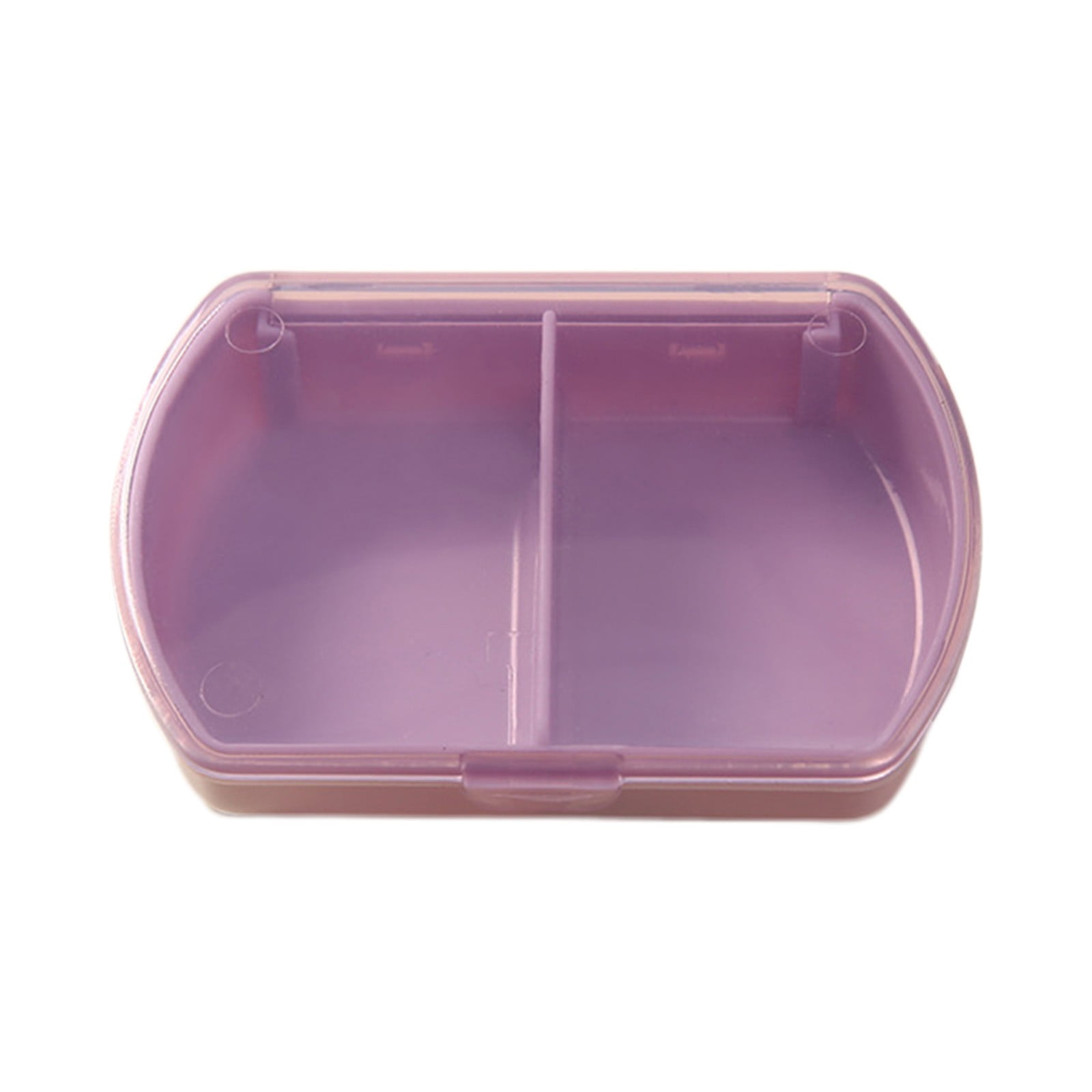 Purple Portable Sealed Pill Organizer 6 Compartments Damp Proof Vitamin ...