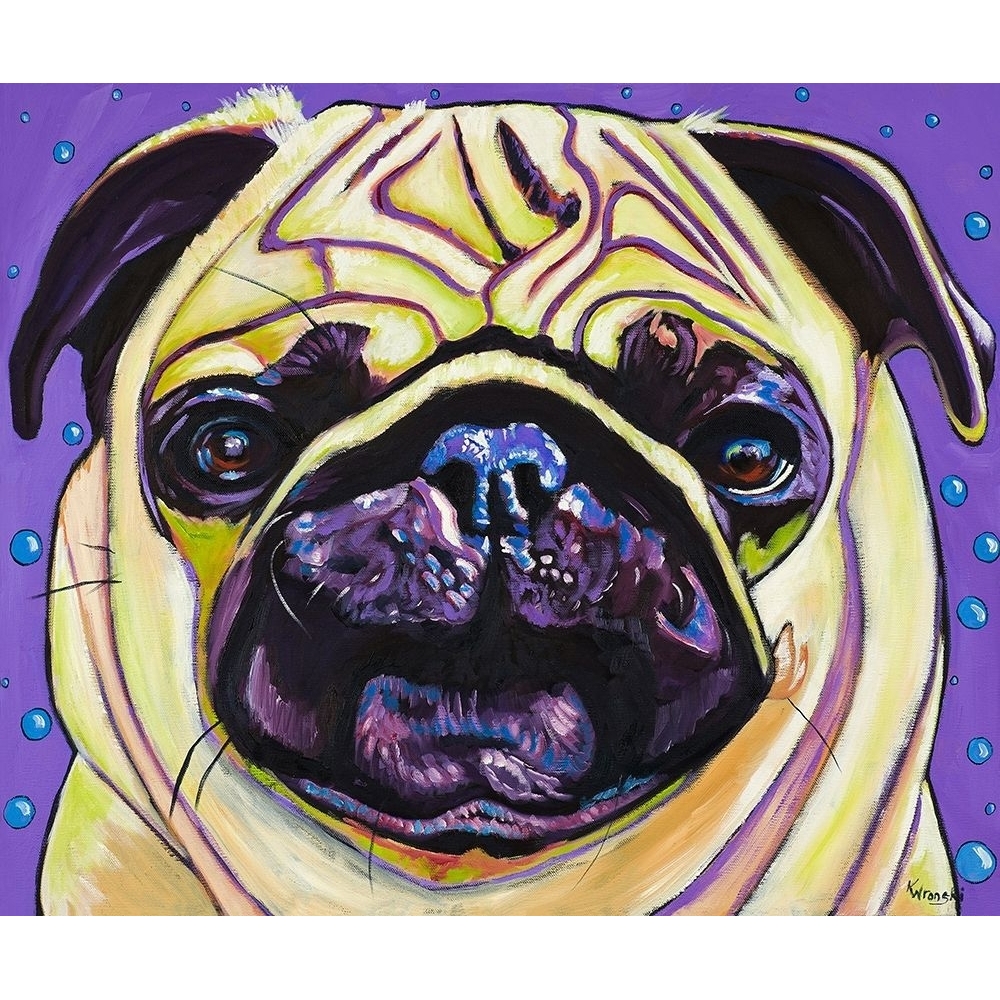 Purple Pug Poster Print by Kathryn Wronski - Walmart.com