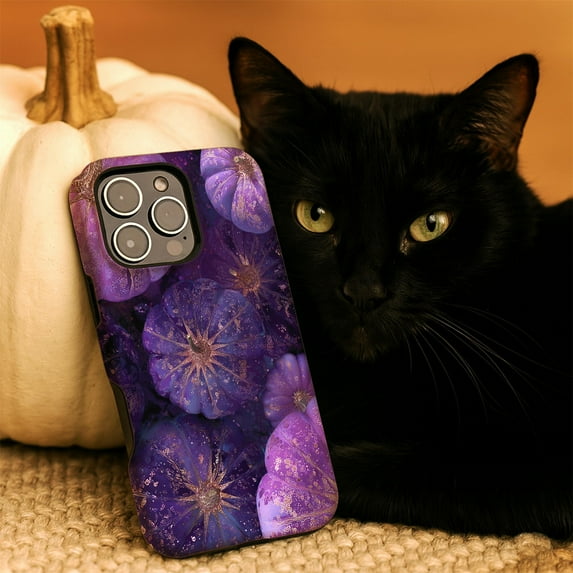 Purple Pumpkin Patch Phone Case with Moody Fall Cottagecore Art 17 ...