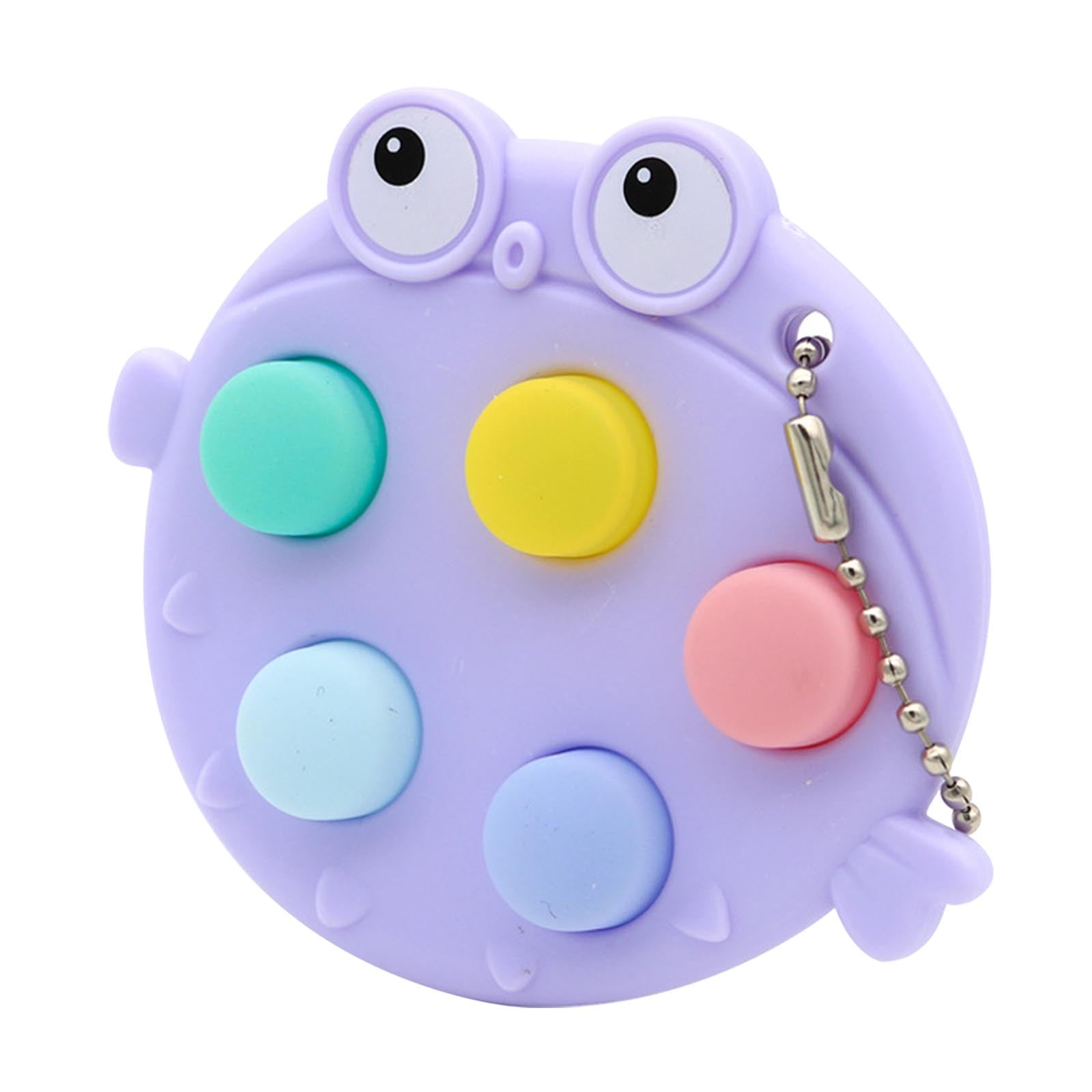 Purple Purple Puffer Popper Sensory Keychain Abs Plastic Fidget Toy For ...