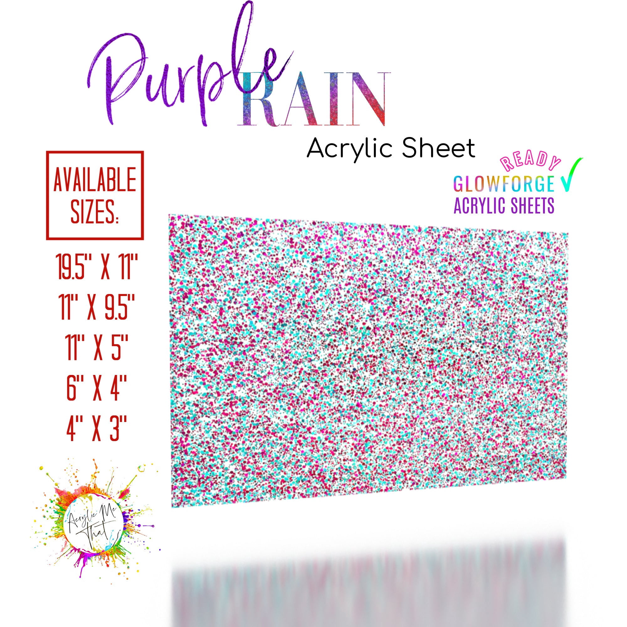 Purple Rain Glitter Cast Acrylic Sheet - Walmart.com