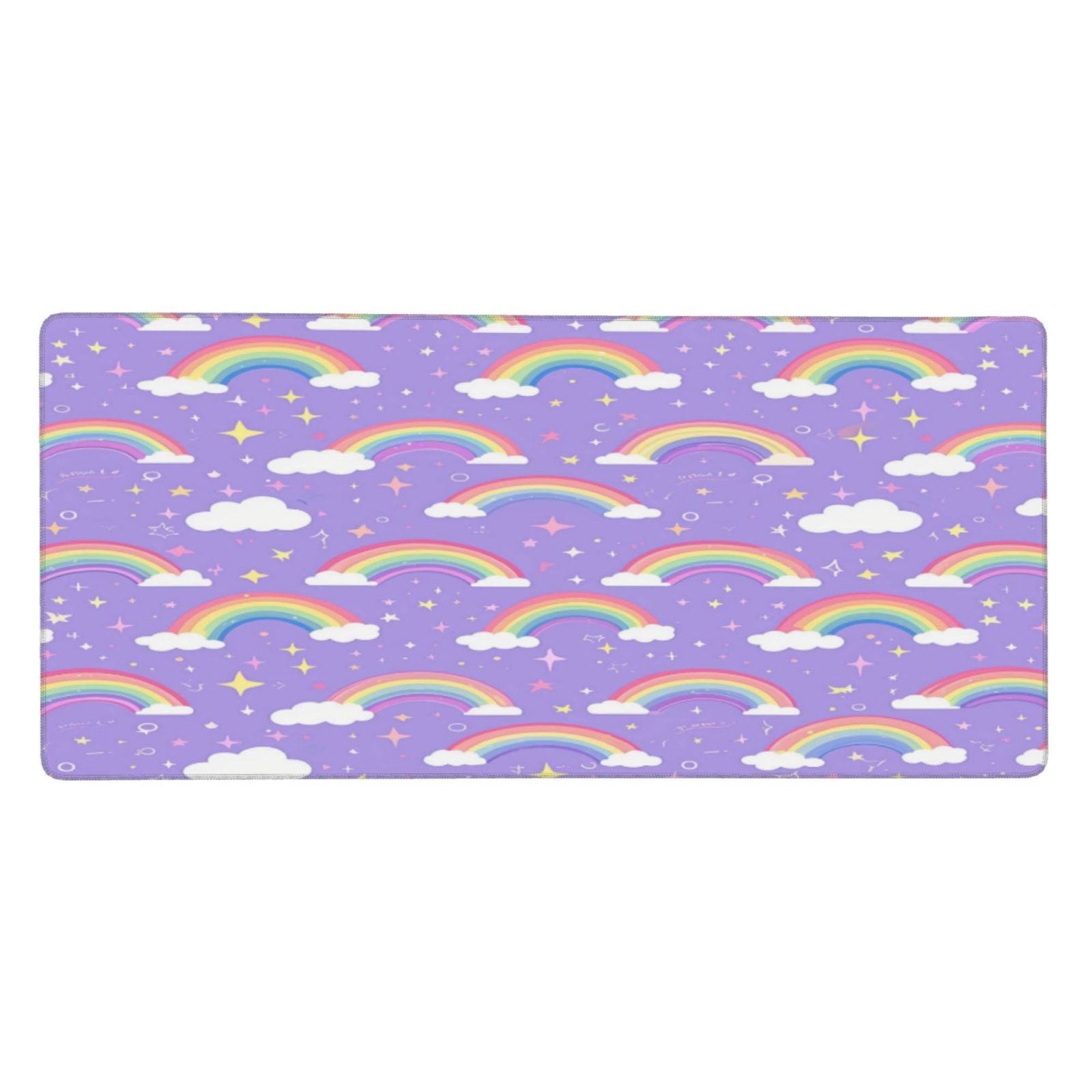 Purple Rainbow Desk Mat Xxl Extended Gaming Mouse Pad 16x35.5in ...
