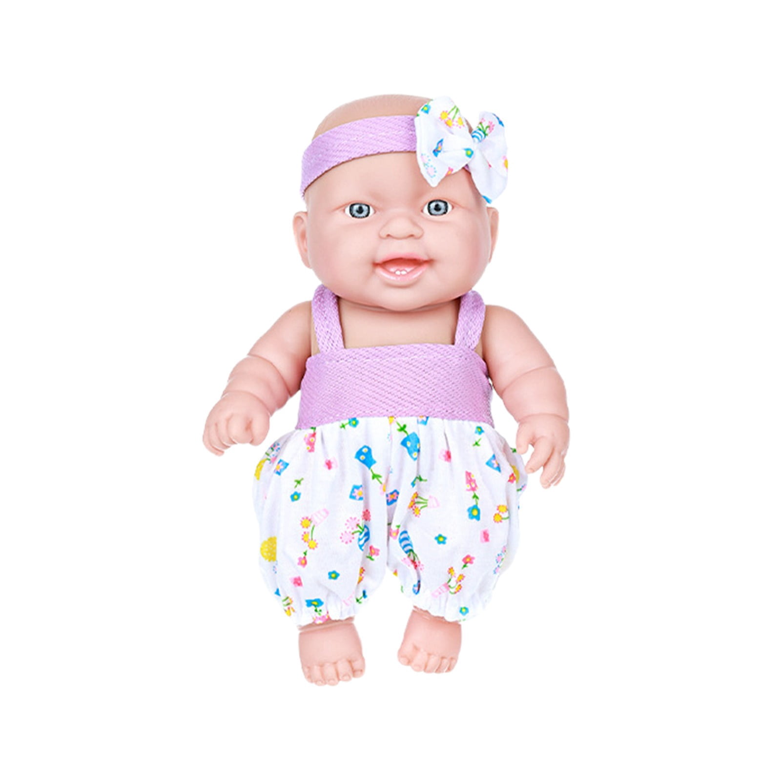 Purple Reborn Doll Vinyl Baby Toy Companion Simulation Soothing Pajama ...