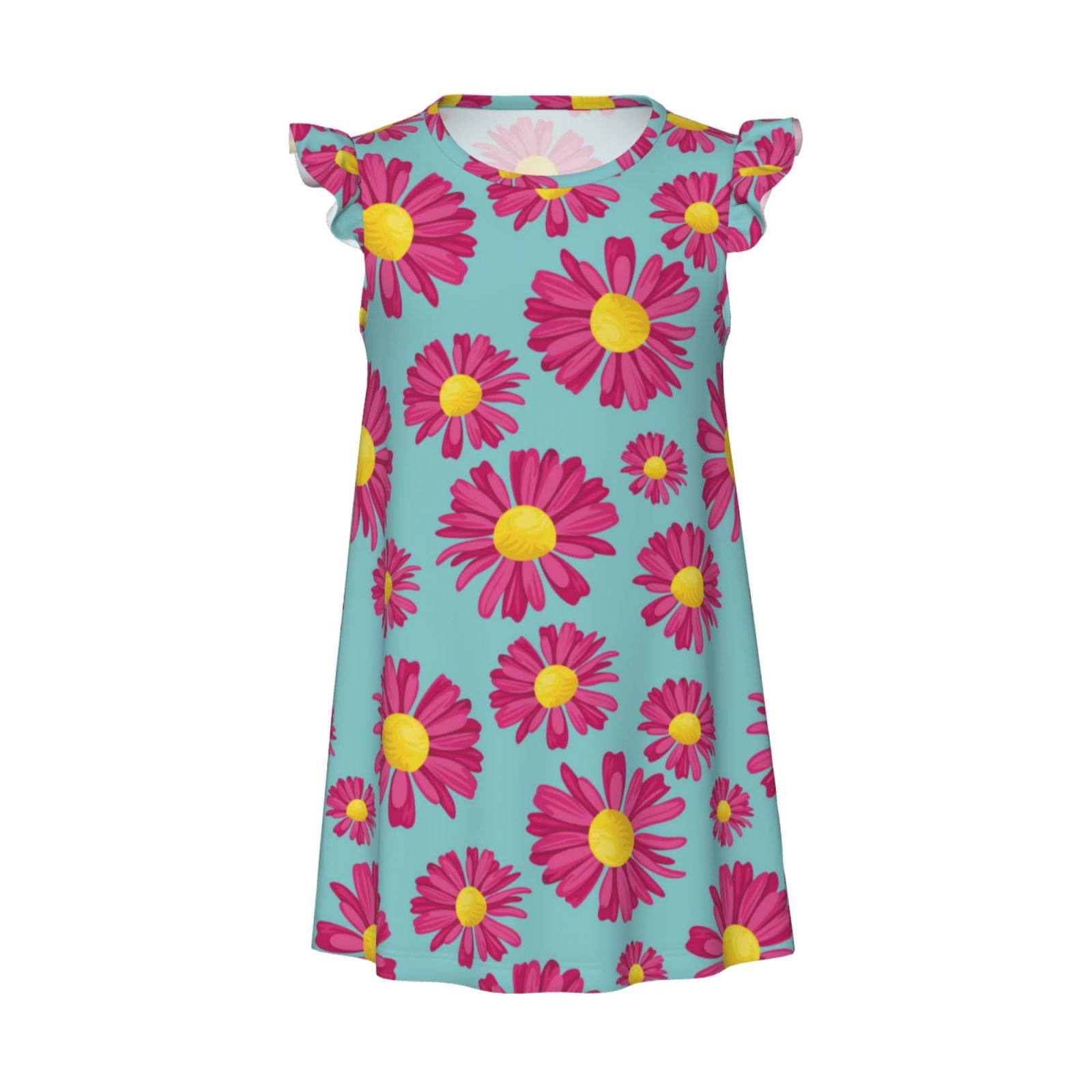 Purple Red Daisies Flowers Girls Nightgowns, Pajamas for Girls, Soft ...